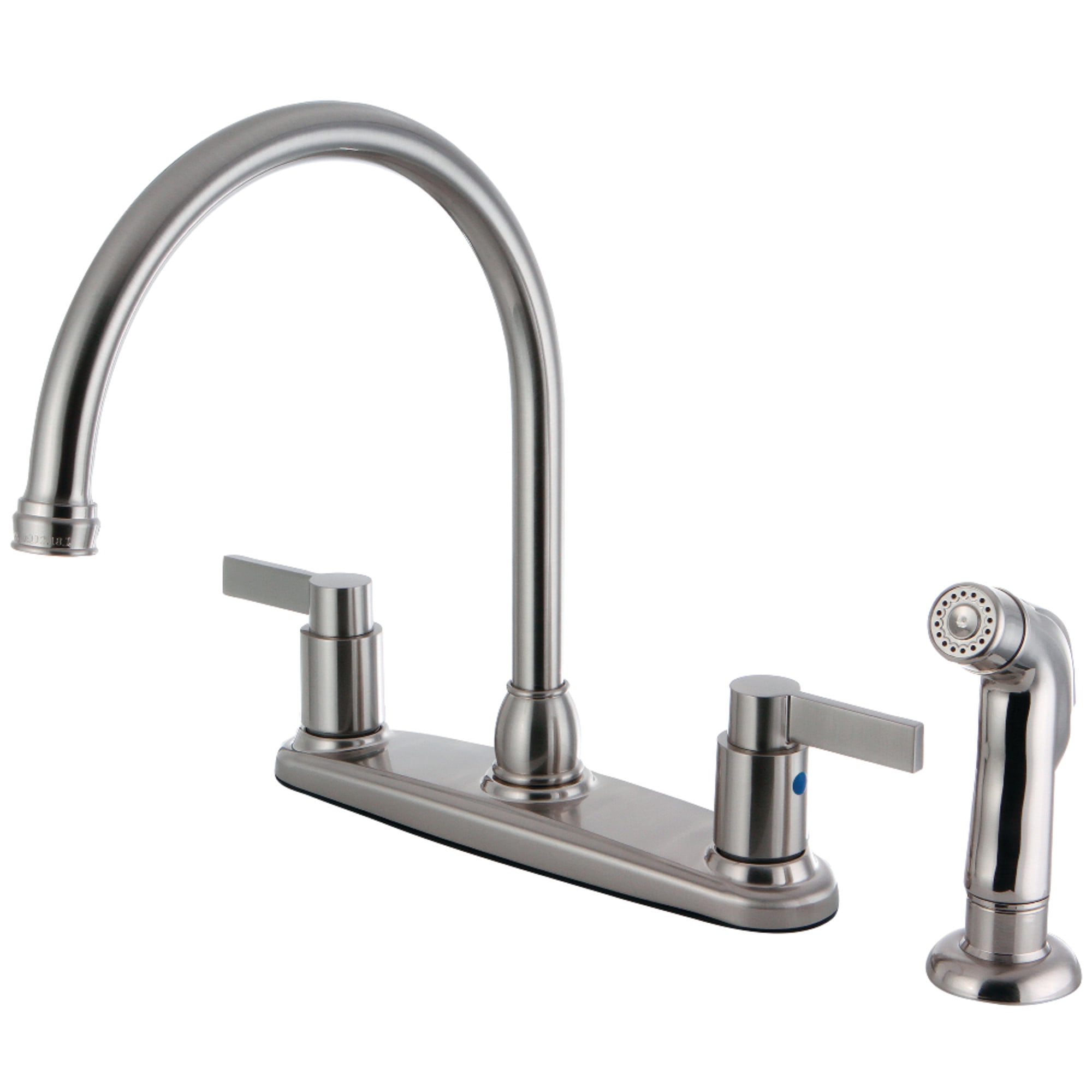 Kingston FB2798NDLSP NuvoFusion Two-Handle 4-Hole 8" Centerset Kitchen ...