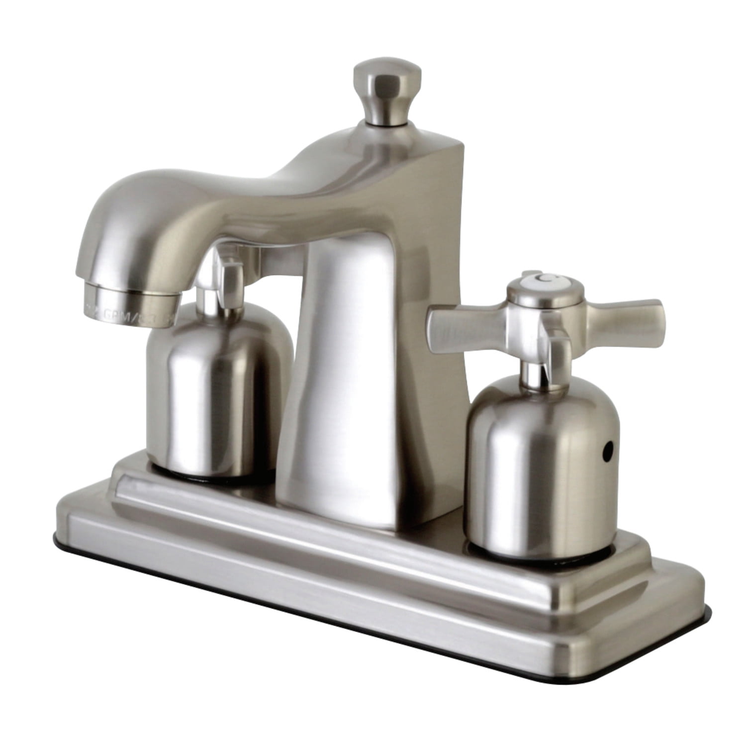 Kingston Brass FB4648ZX 4 in. Centerset Bathroom Faucet, Brushed Nickel ...