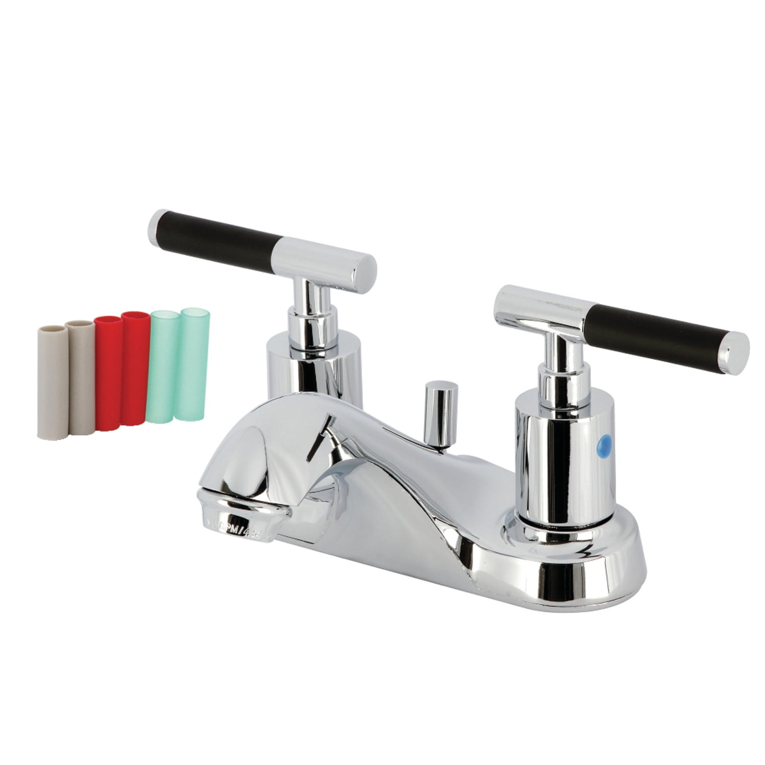 Kingston Brass FB5621CKL Kaiser 4 in. Centerset Bathroom Faucet with ...