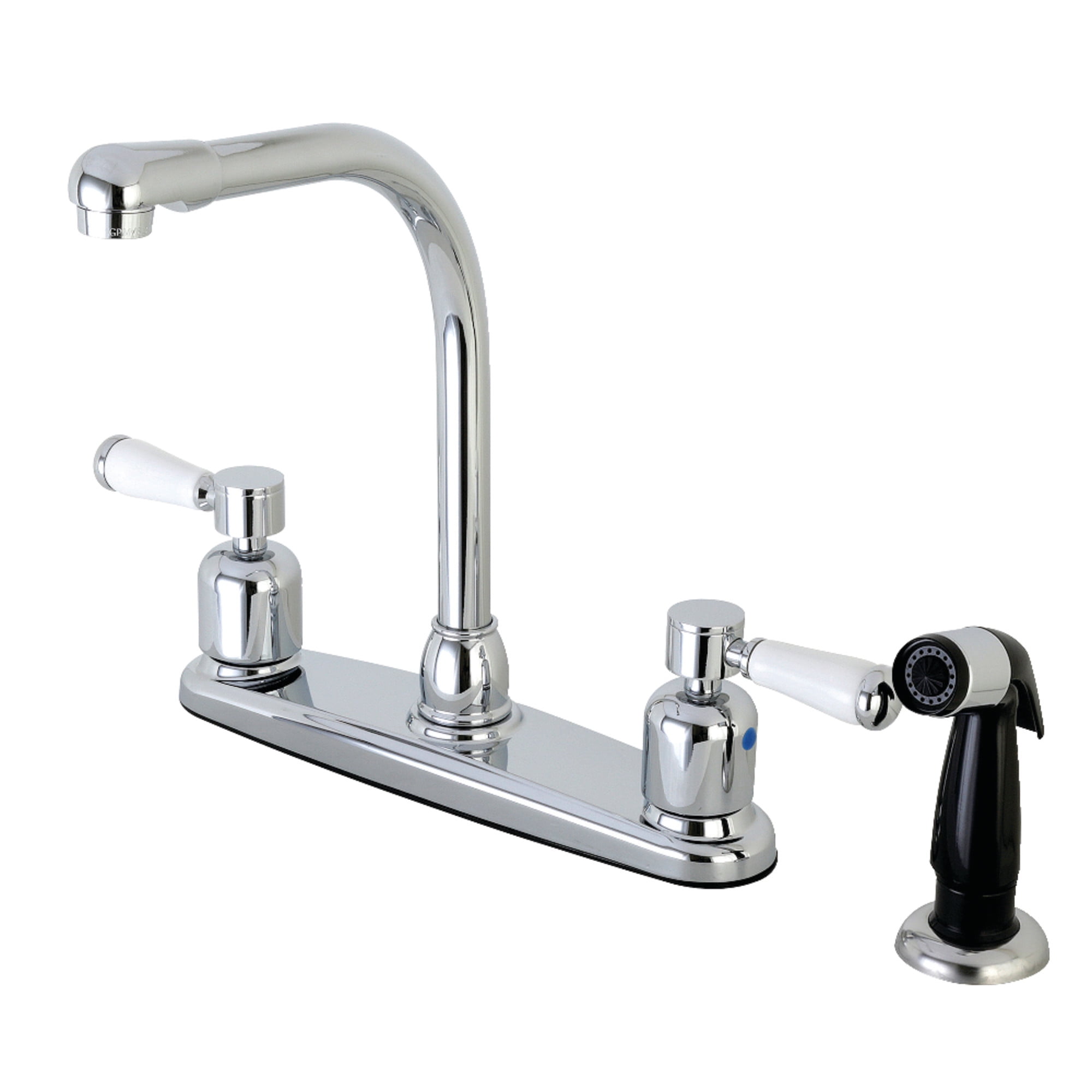 Kingston FB751DPL Paris Two-Handle 4-Hole 8" Centerset Kitchen Faucet ...