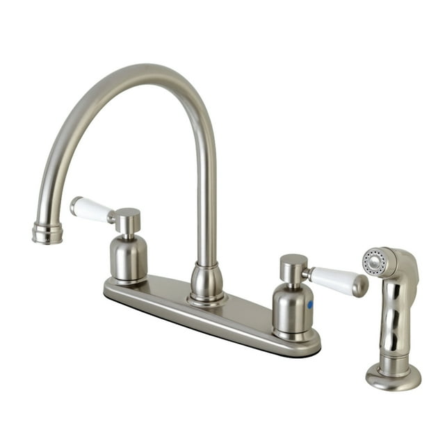 Kingston Brass FB798DPLSP Paris 8-Inch Centerset Kitchen Faucet with ...
