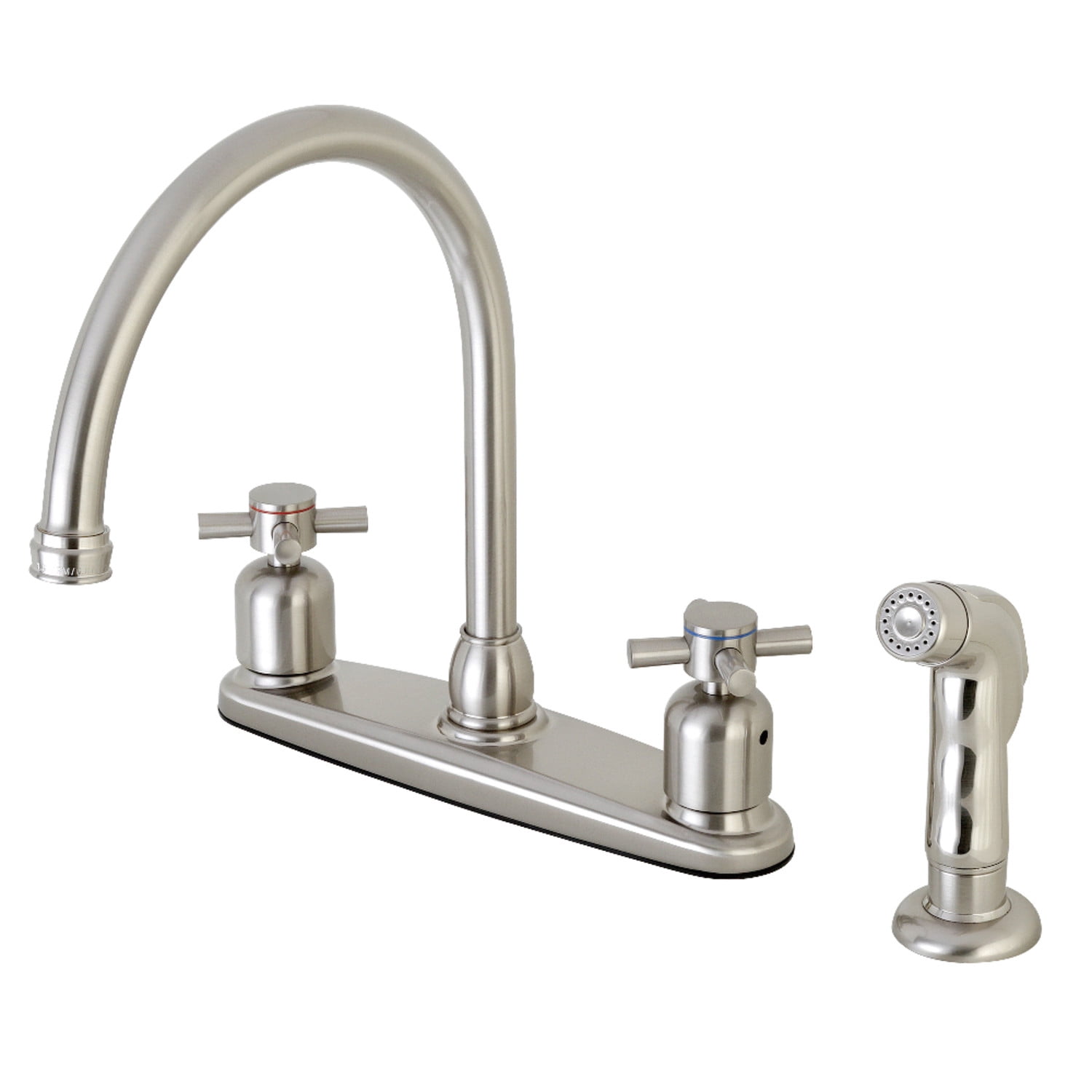 Kingston Brass FB798DXSP Concord 8-Inch Centerset Kitchen Faucet with ...