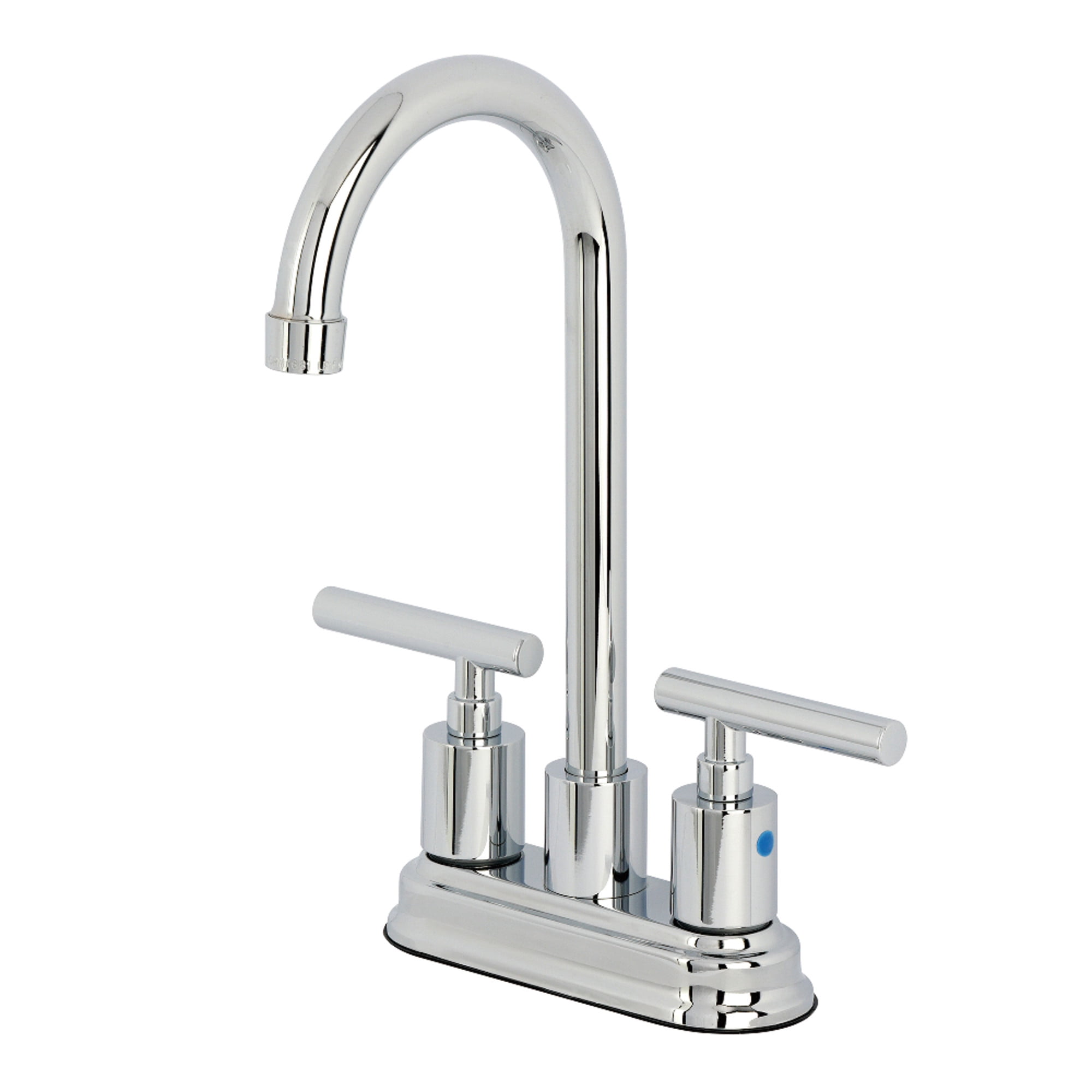 Kingston Brass FB8491CML Manhattan Double-Handle 4" Centerset High-Arc ...