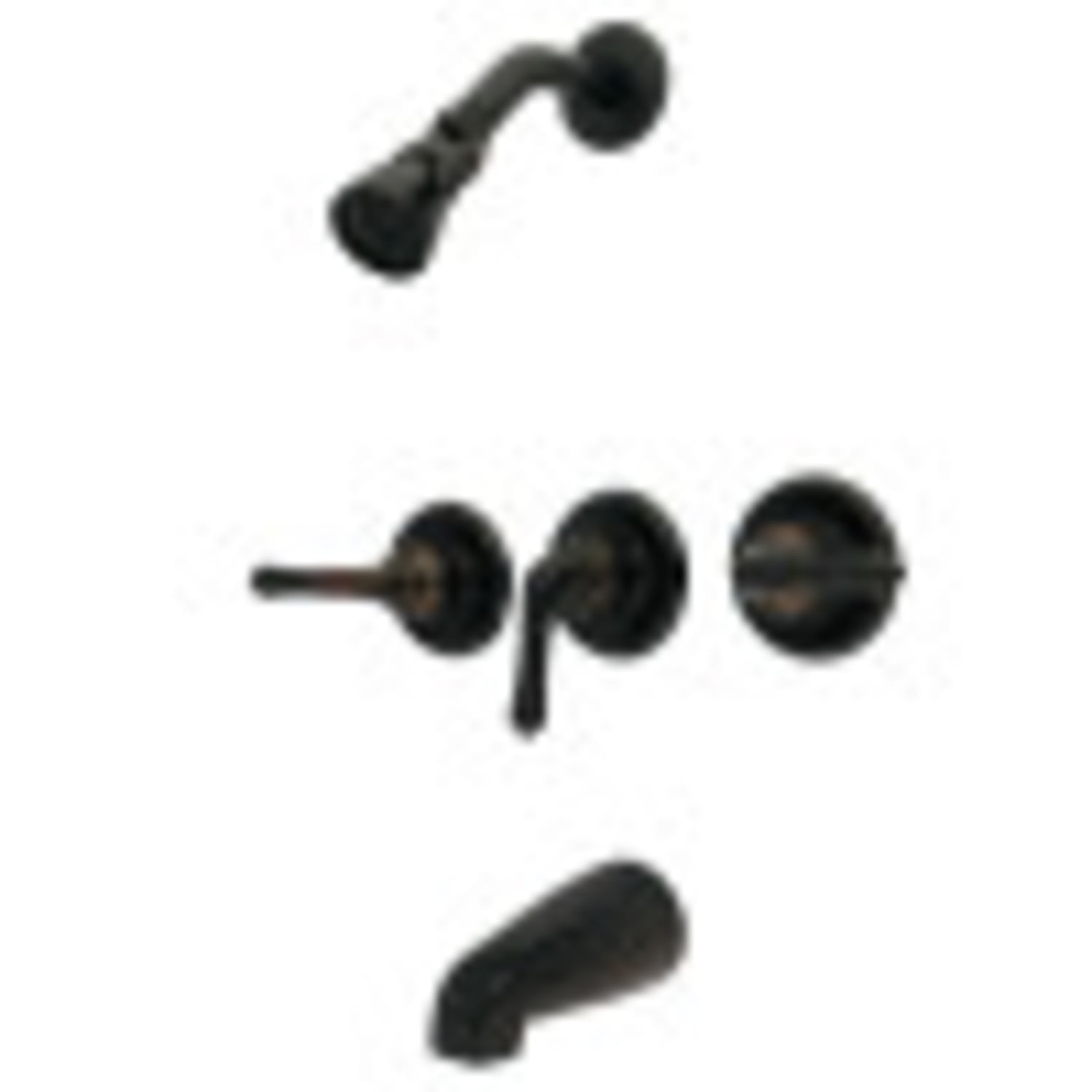 Kingston Brass GKB235 Magellan 3-Handle Wall Mount Tub and Shower ...