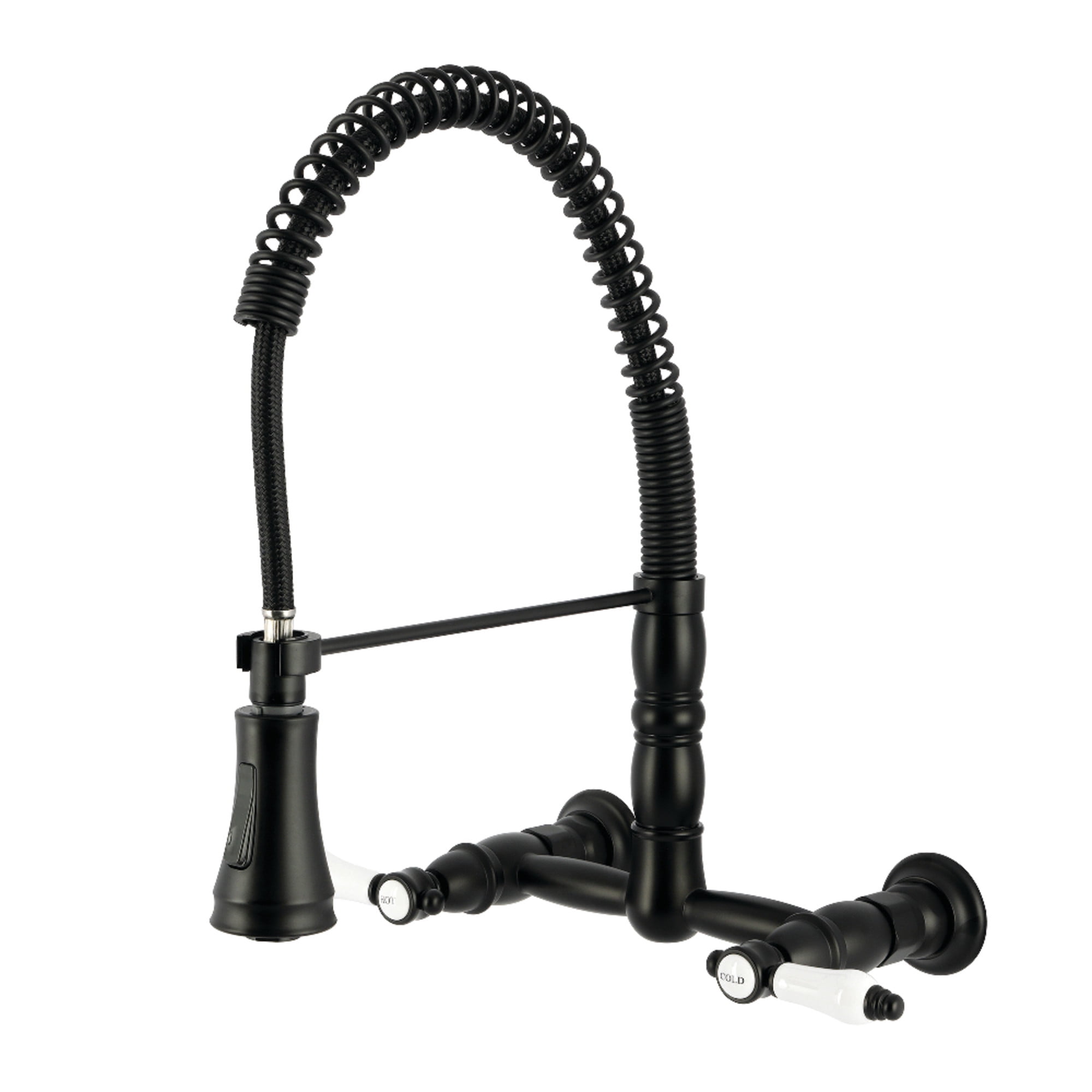 Kingston Brass GS1240BPL Bel-Air Double-Handle 2-Hole Wall-Mount Pre ...