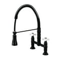 Kingston Brass Gs127.Px Heritage 1.8 GPM Widespread Bridge Pull Down Kitchen Faucet - - Walmart.com