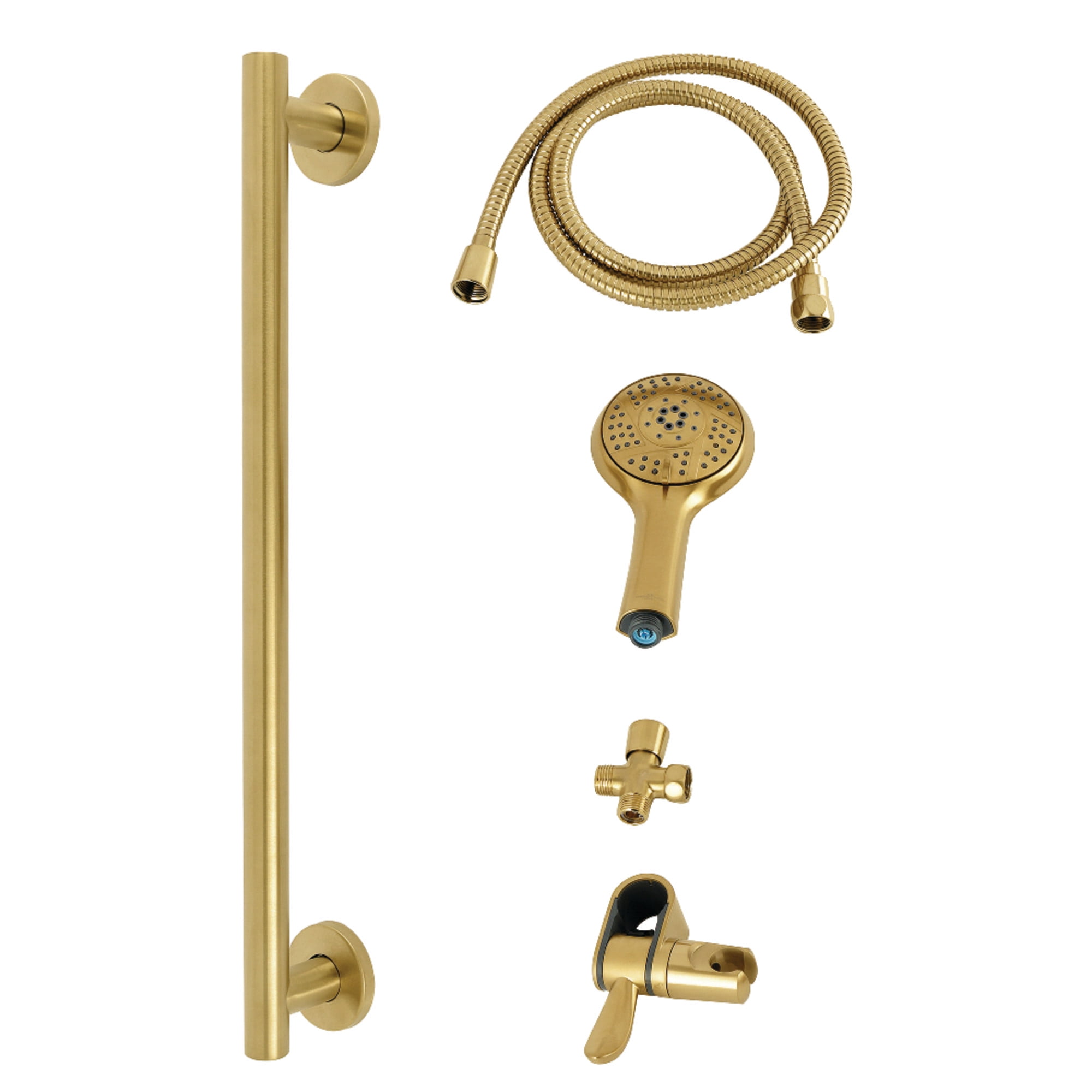 Kingston Brass KAK1547D Made to Match Shower System with Slide/Grab Bar ...