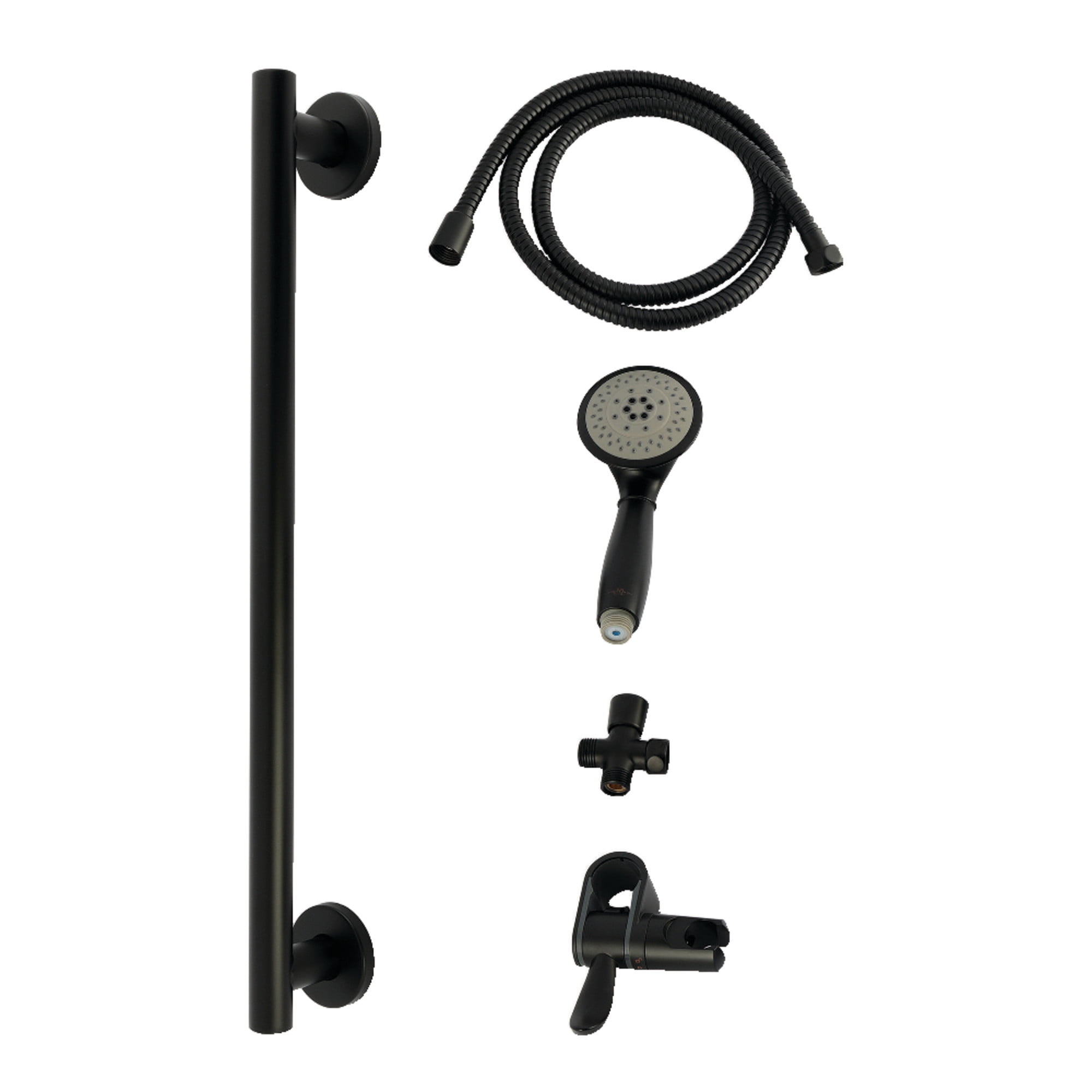 Kingston Brass KAK2520D Made to Match Shower System with Slide/Grab Bar ...