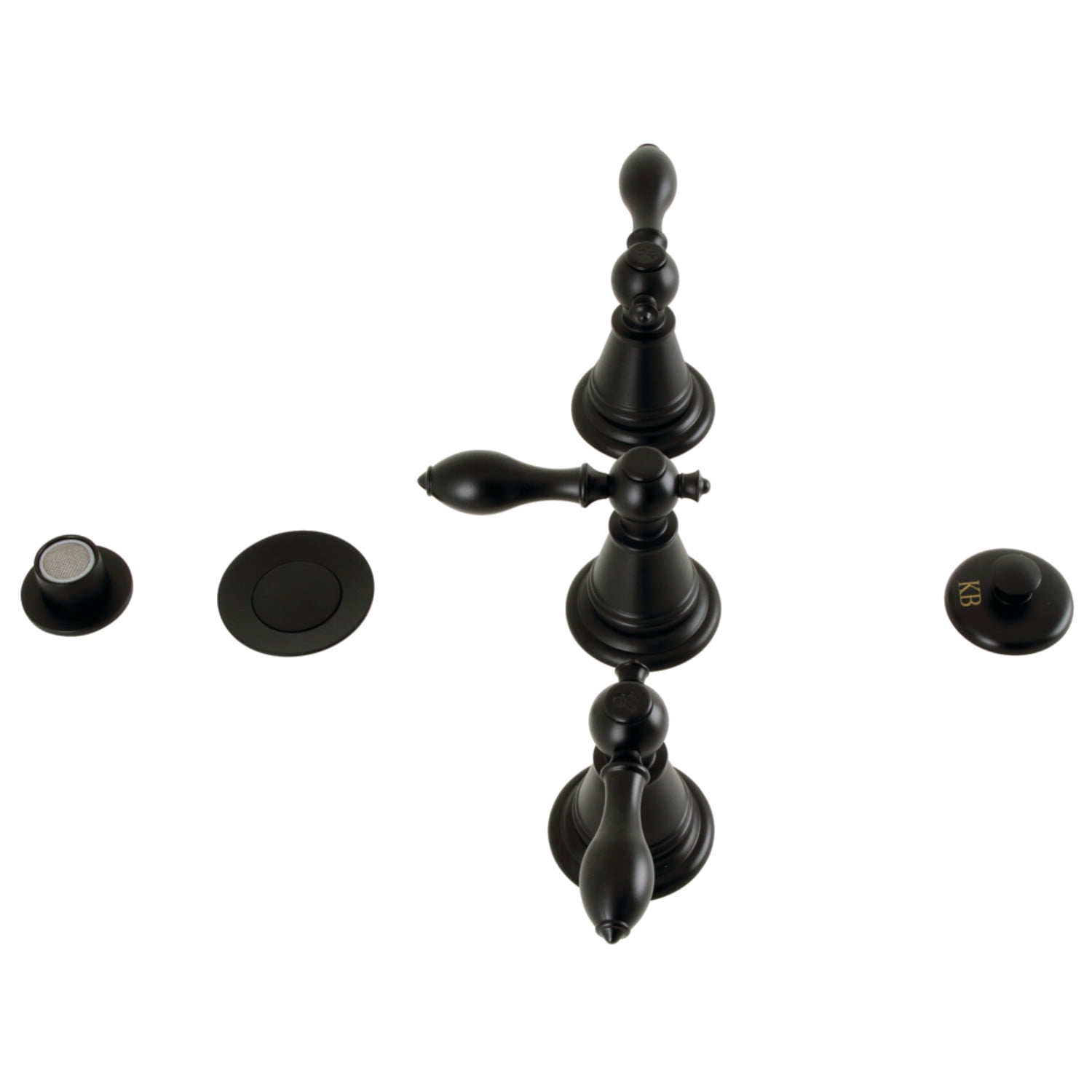 Kingston Brass KB320AL Victorian Three-Handle Bidet Faucet, Matte Black ...