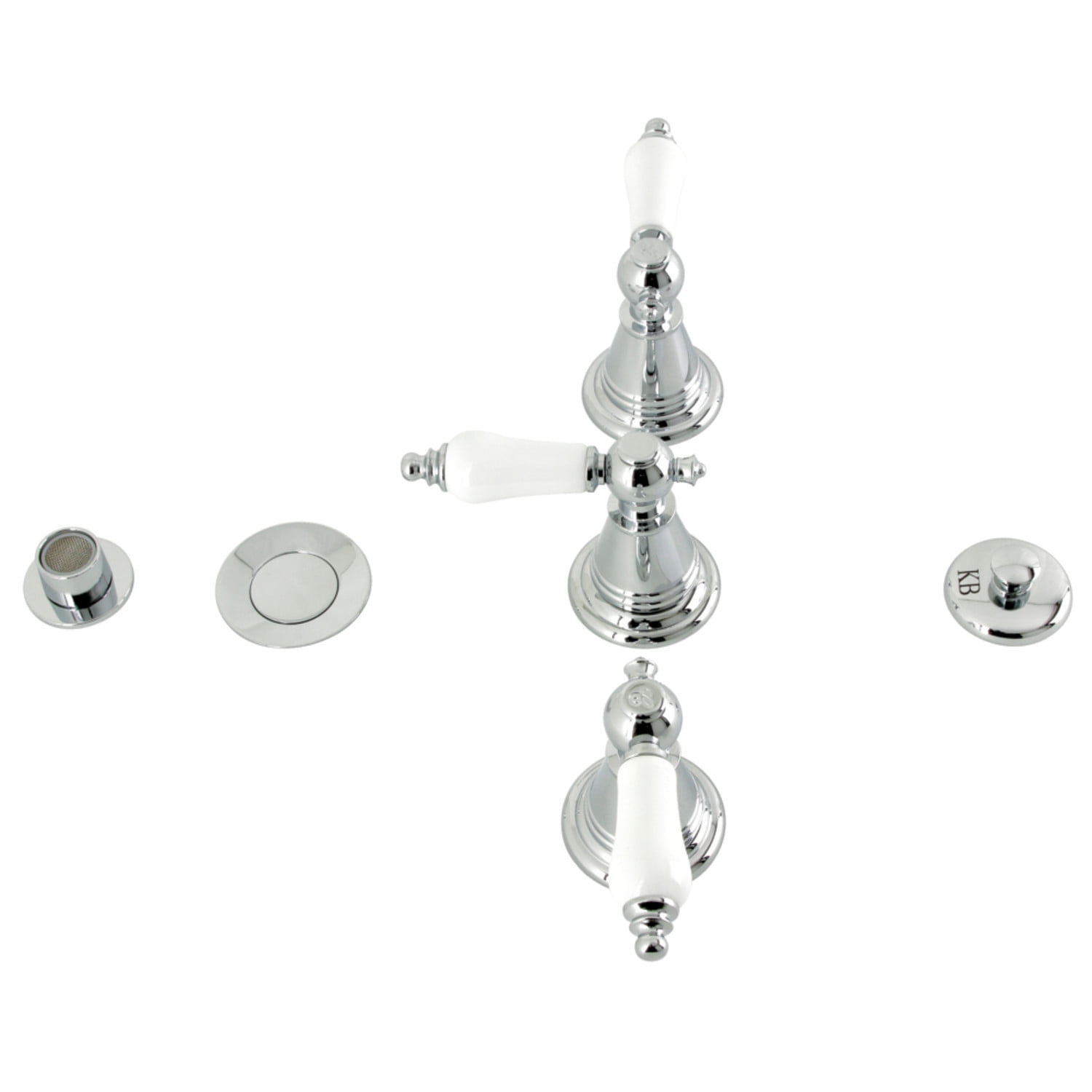 Kingston Brass KB321PL Victorian Three-Handle Bidet Faucet, Polished ...