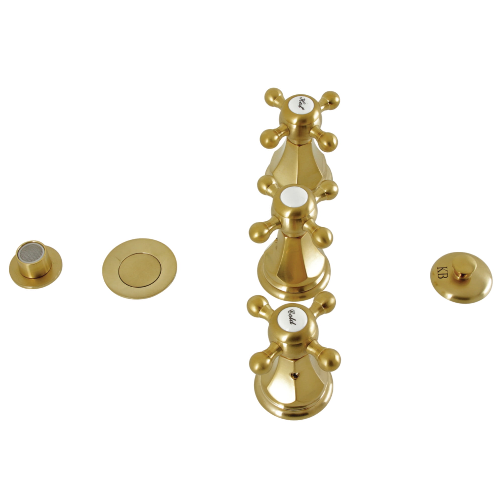 Kingston Brass KB327BX Metropolitan Three-Handle Bidet Faucet with ...