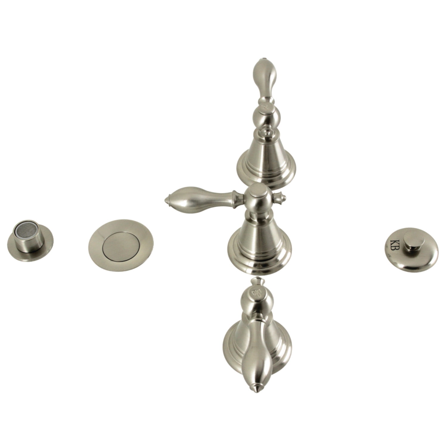 Kingston Brass KB328AL Victorian Three-Handle Bidet Faucet, Brushed ...