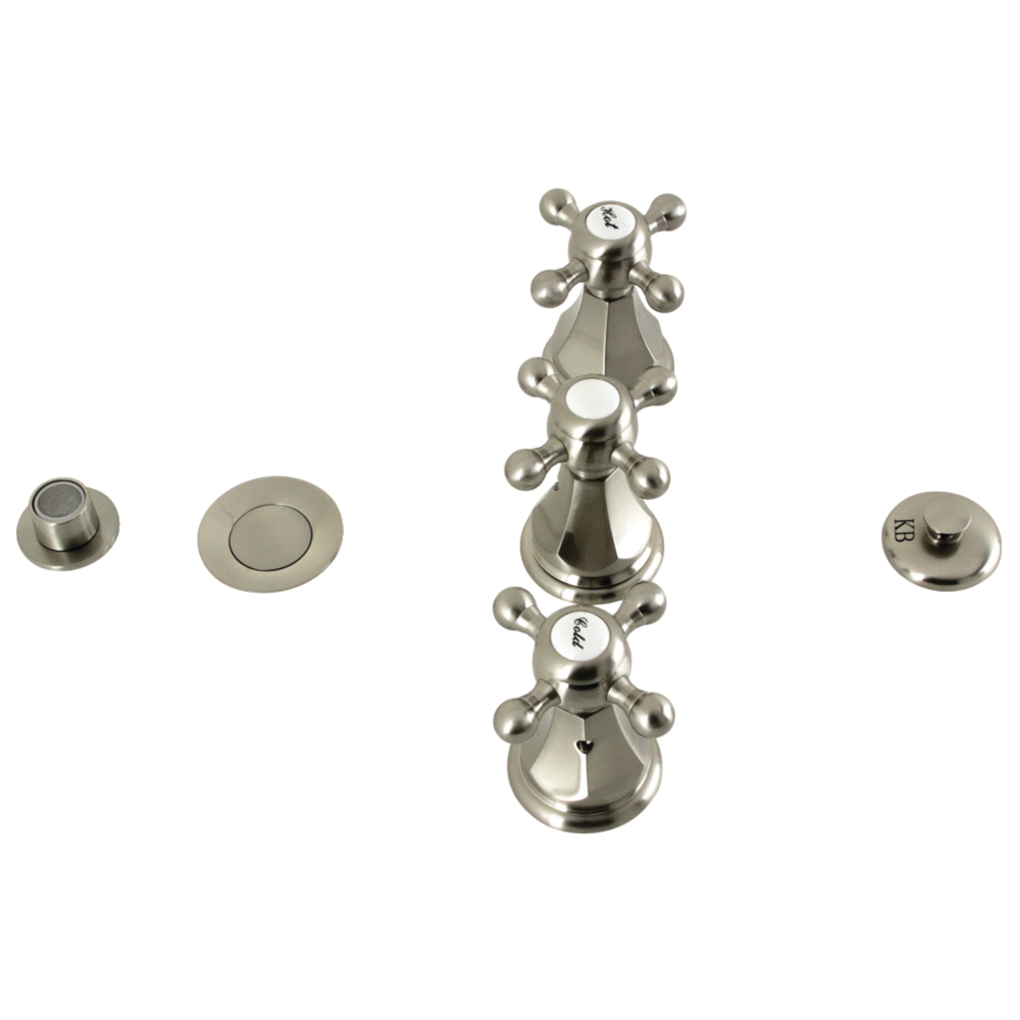 Kingston Brass KB328BX Metropolitan Three-Handle Bidet Faucet with ...