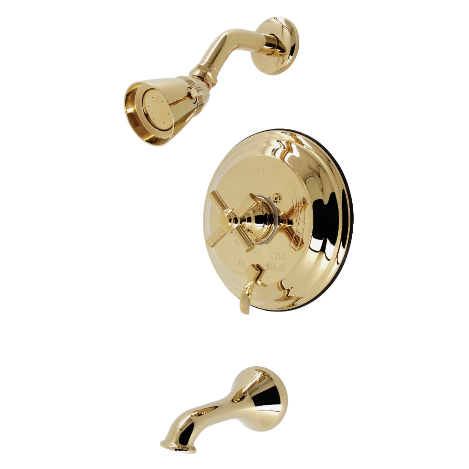Kingston Brass KB36320EX Single-Handle Tub and Shower Faucet, Polished ...