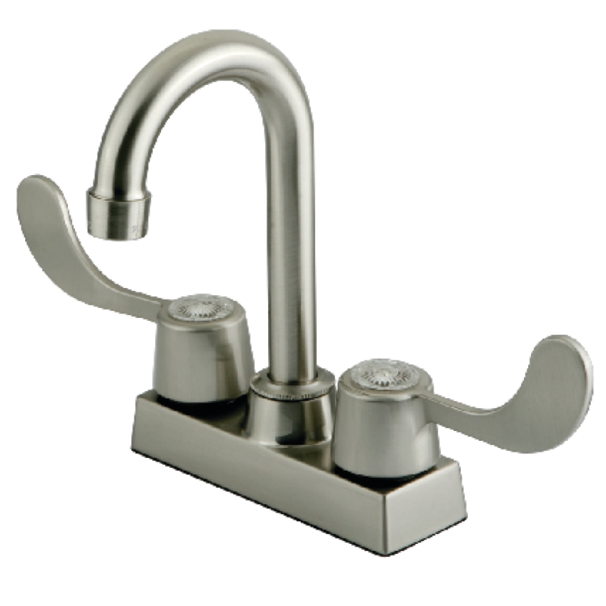 Kingston Brass KB451SN Vista Two-Handle 2-Hole Deck Mount Bar Faucet in ...