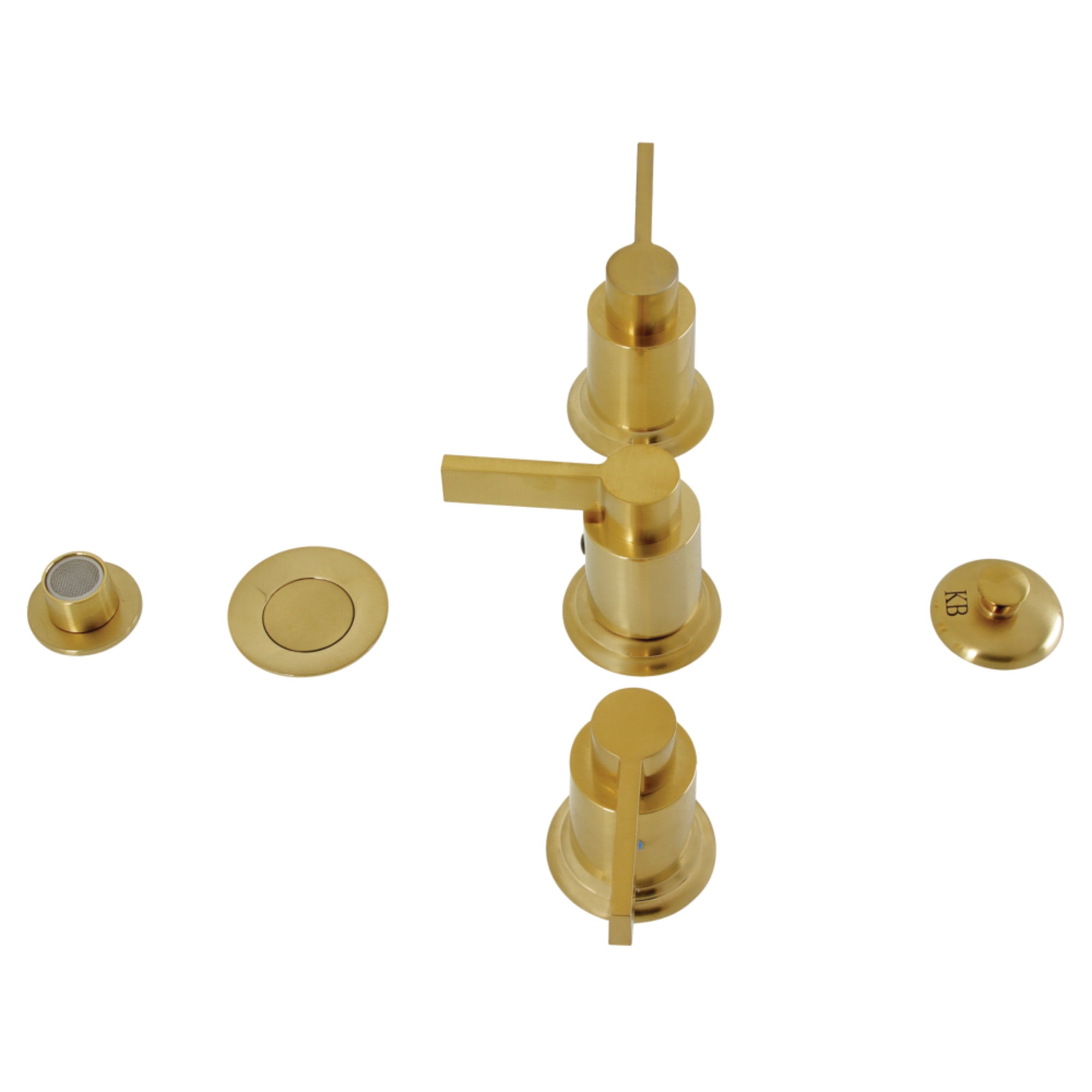 Kingston Brass KB6327NDL NuvoFusion Three-Handle Bidet Faucet with ...