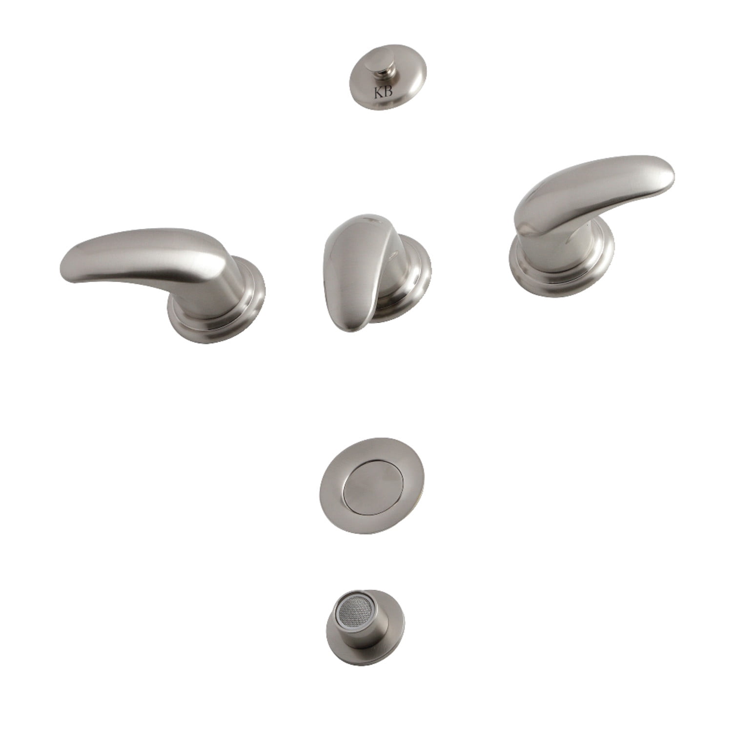Kingston Brass KB6328LL Legacy 3-Handle Bidet Faucet with Brass Pop-Up ...