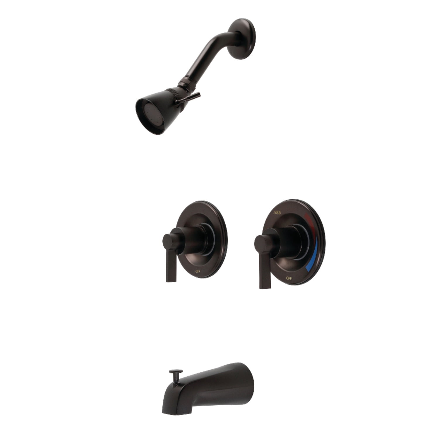 Kingston Brass KB665NDL NuvoFusion Two-Handle Tub and Shower Faucet ...