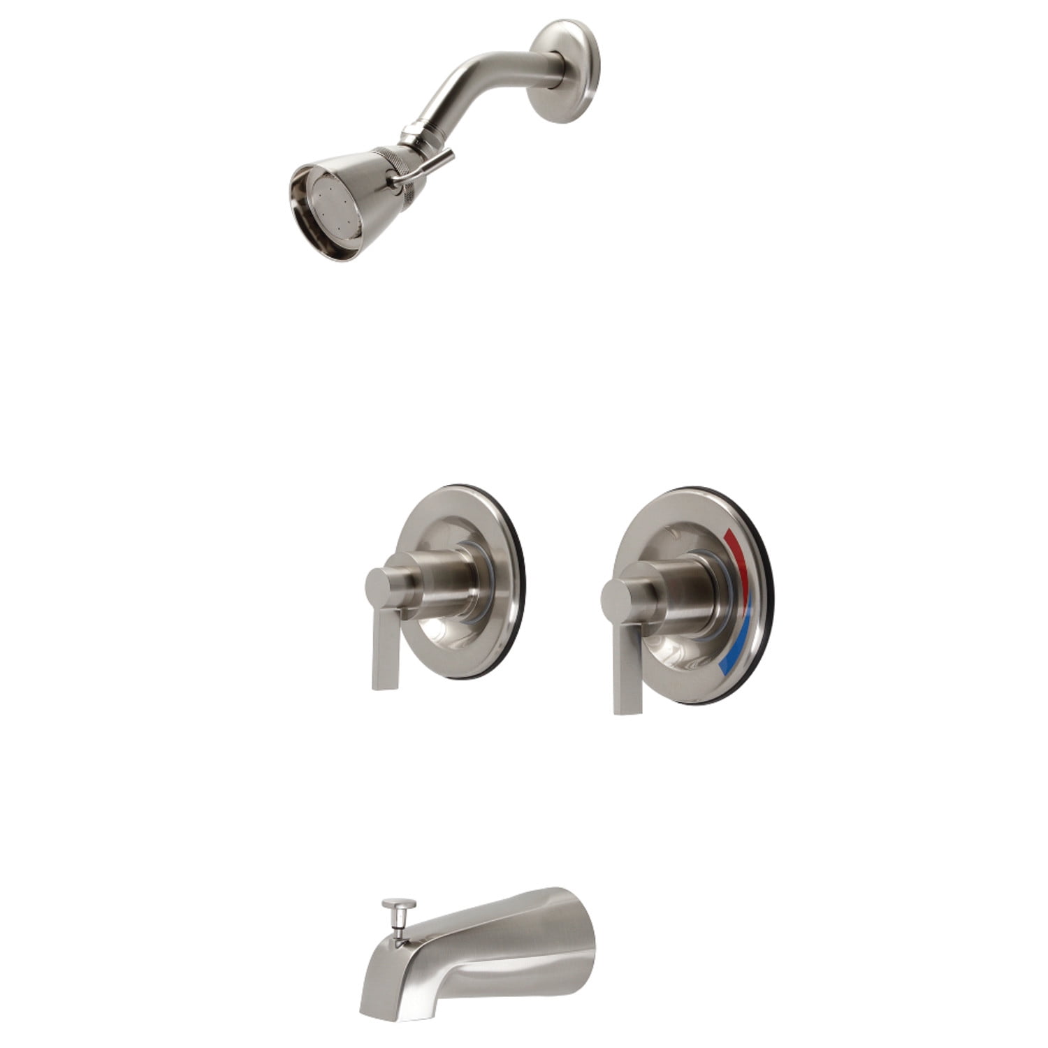 Kingston Brass KB668NDL NuvoFusion Two-Handle Tub and Shower Faucet ...
