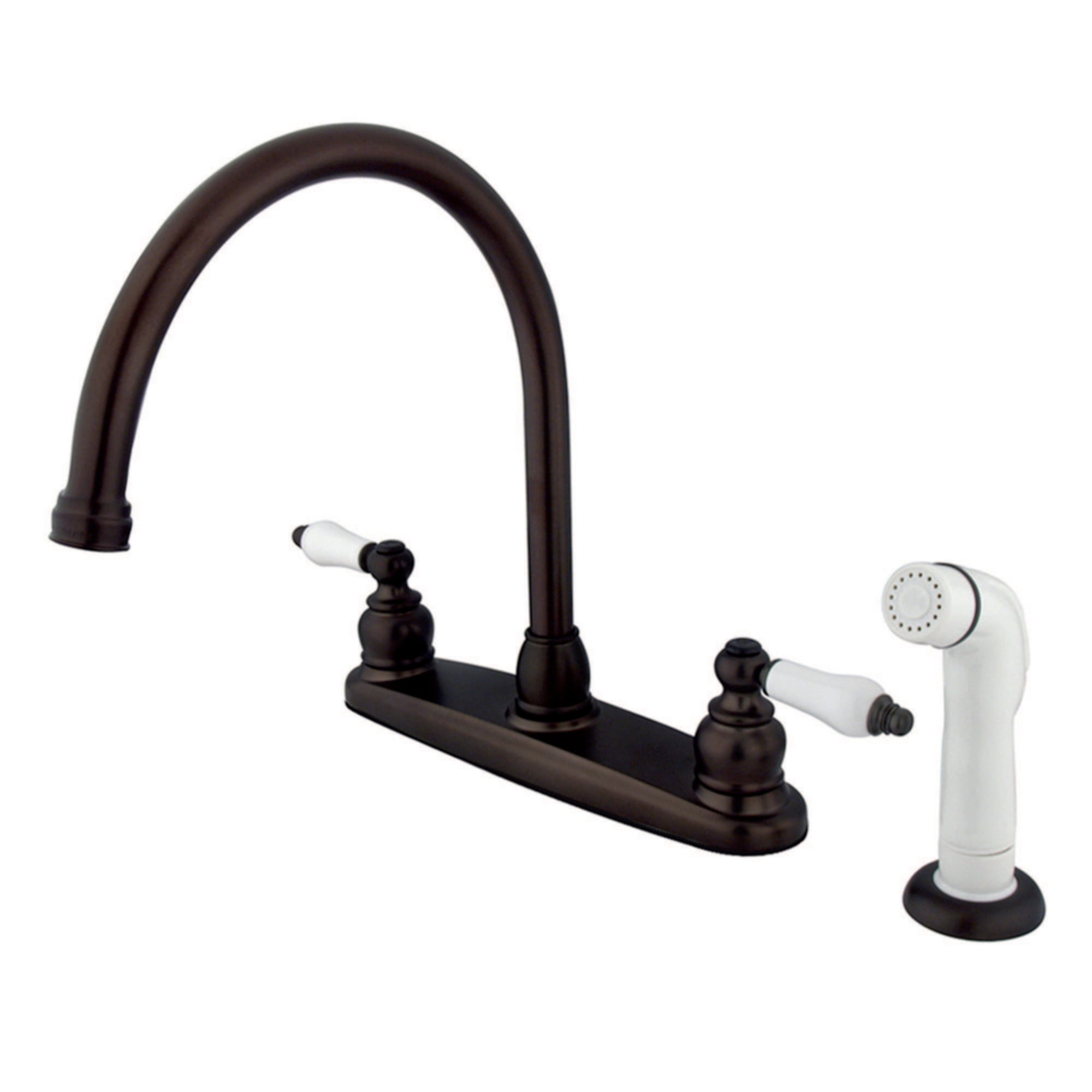 Kingston KB725 Vintage Two-Handle 4-Hole 8" Centerset Kitchen Faucet ...