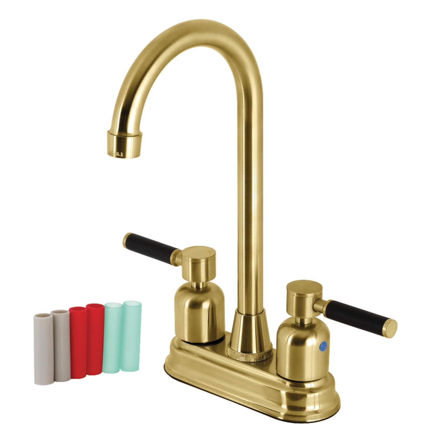Kingston Brass KB8497DKL Kaiser Bar Faucet, Brushed Brass - Walmart.com