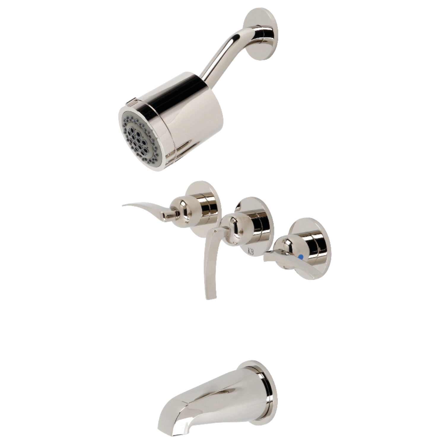 Kingston Brass KBX8136EFL Centurion Three-Handle Tub and Shower Faucet ...