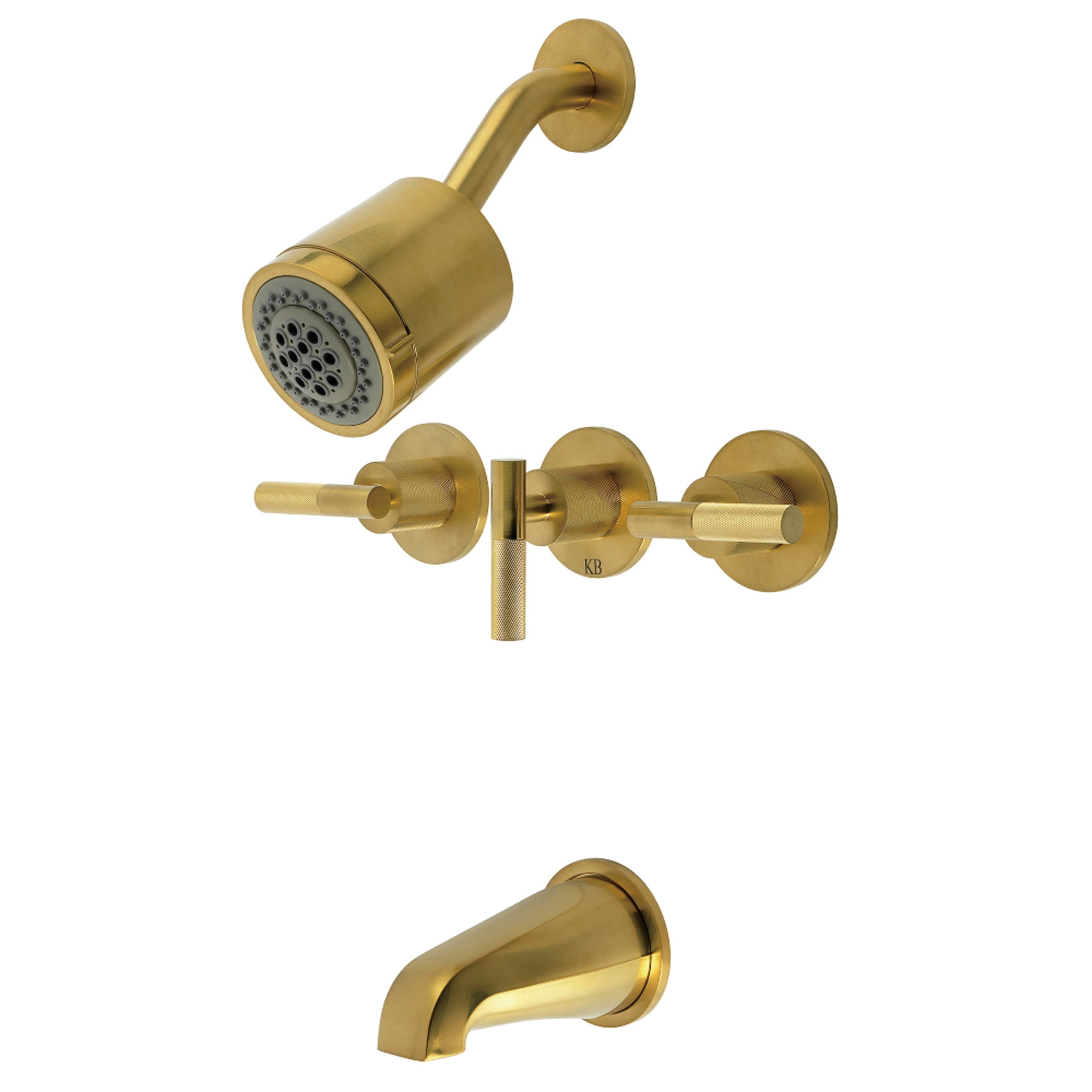 Kingston Brass KBX8137KNL Convergent Triple-Handle Tub and Shower ...