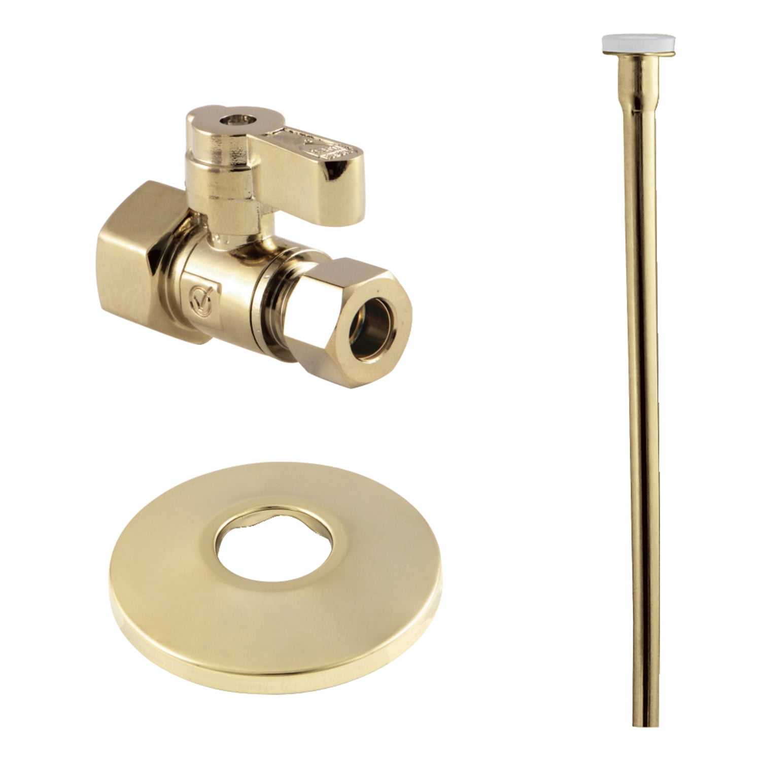 Kingston Brass KF43152TKF20 Toilet Supply Kit, 1/2" FIP x 3/8" OD Comp ...