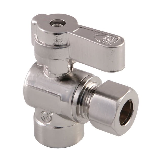 Kingston Brass KF4320SN 1/2" Sweat x 3/8" OD Comp Angle Stop Valve ...