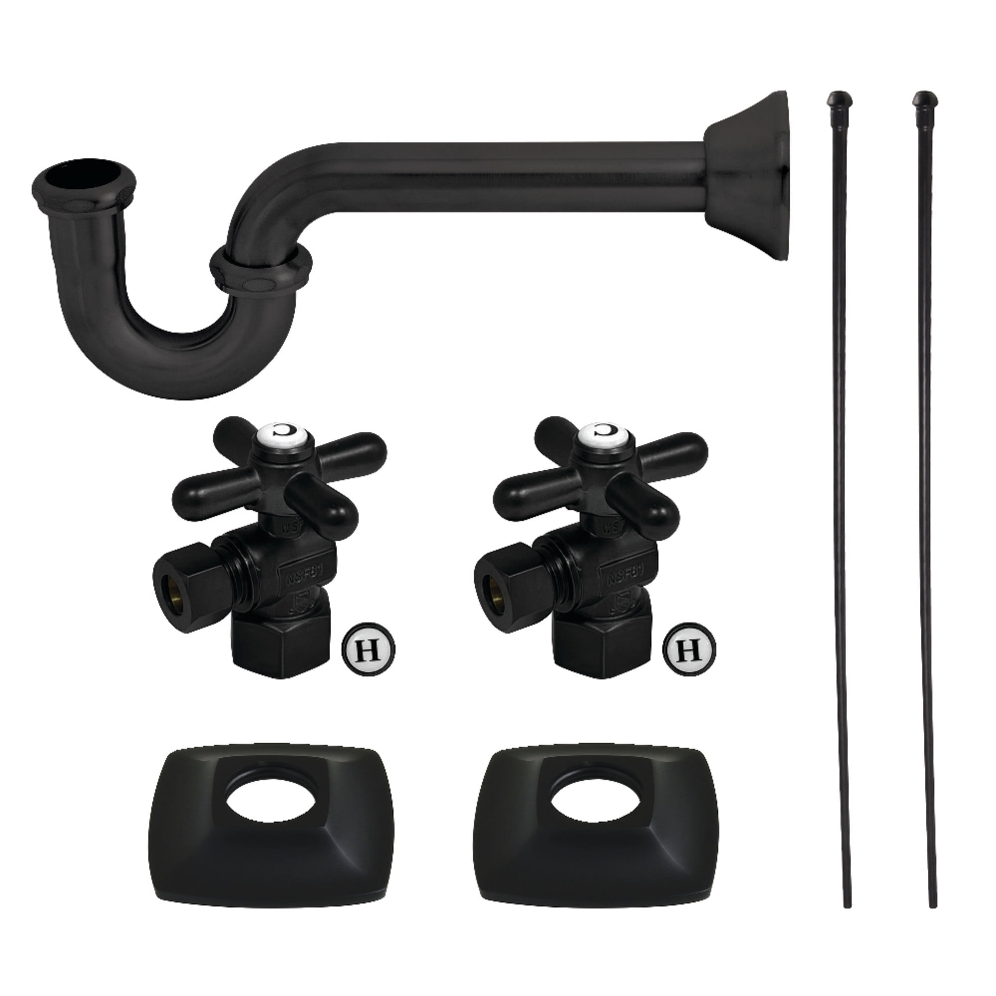 Kingston Brass KPK110P0 Gehry Modern Plumbing Sink Trim Kit with P-Trap ...