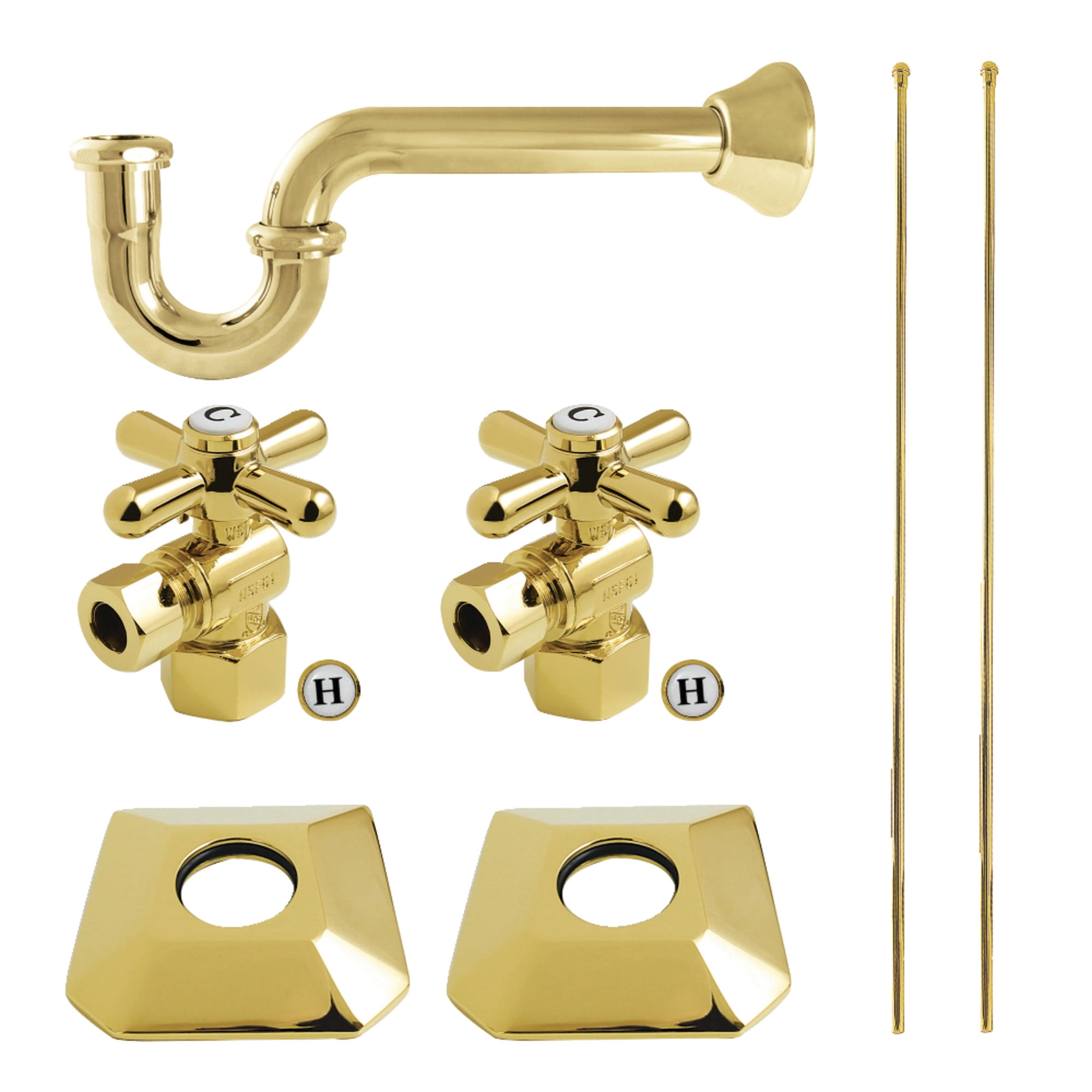 Kingston Brass KPK130P2 Trapeze Modern Plumbing Sink Trim Kit with P ...
