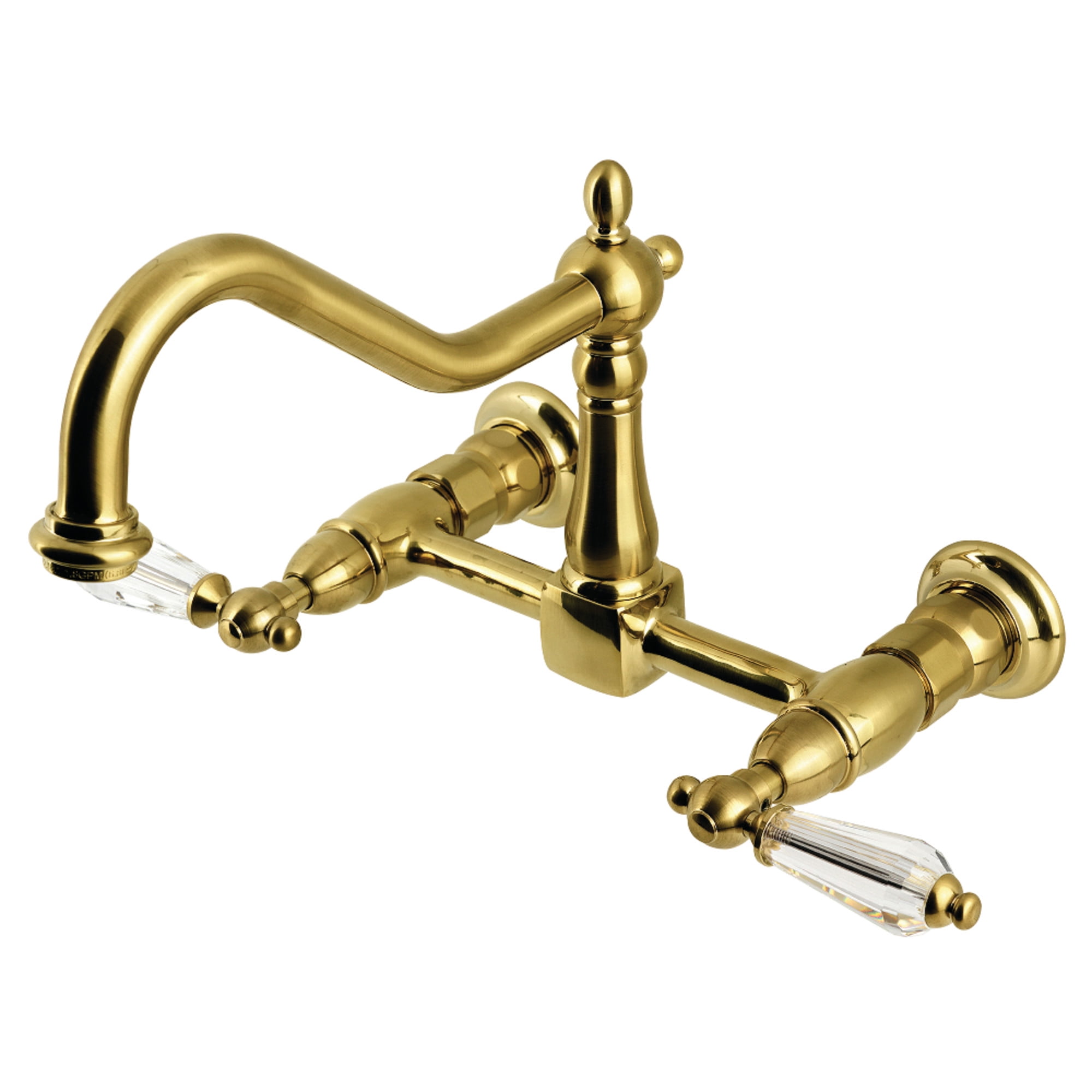 Kingston Brass KS1247WLL Wilshire Double-Handle Wall-Mount Bridge ...