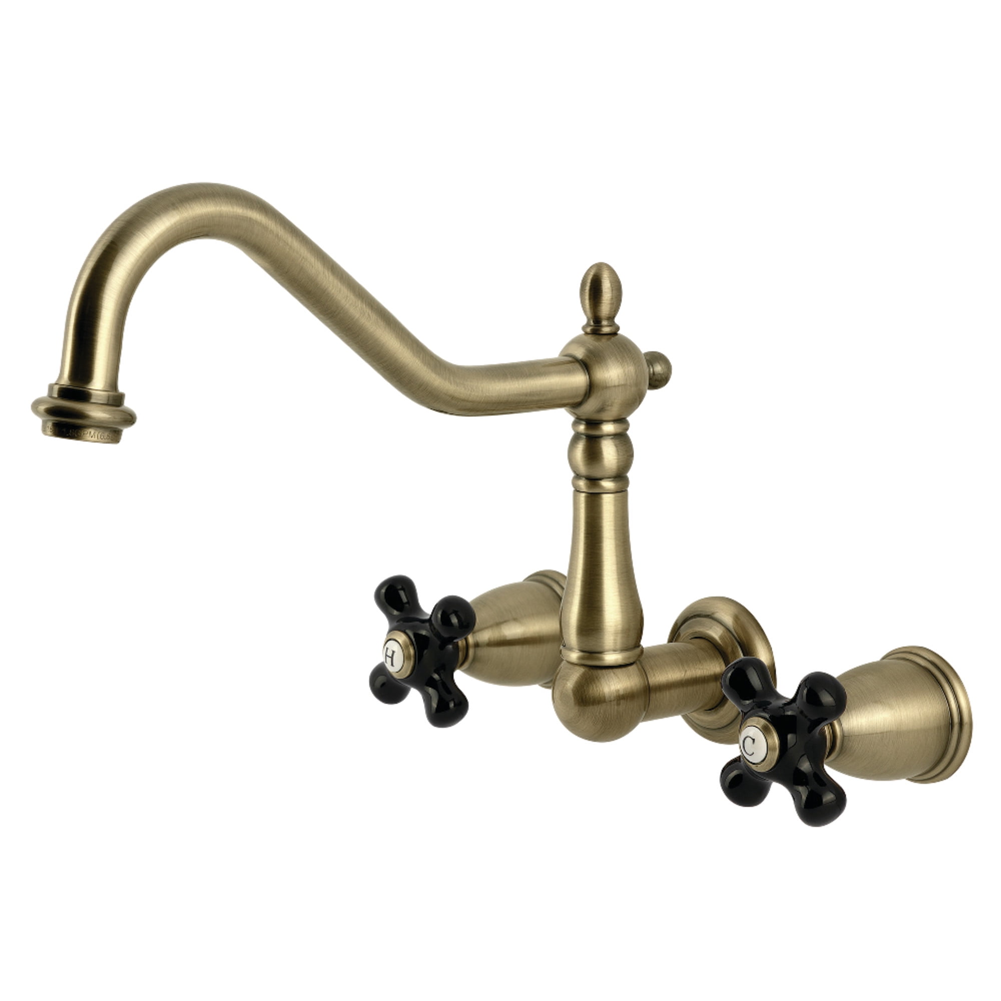 Kingston Brass KS1283PKX Duchess Double-Handle Wall-Mount Kitchen ...