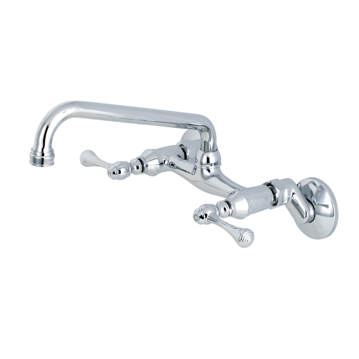 Kingston Brass KS300C Two-Handle Adjustable Center Wall Mount Kitchen ...