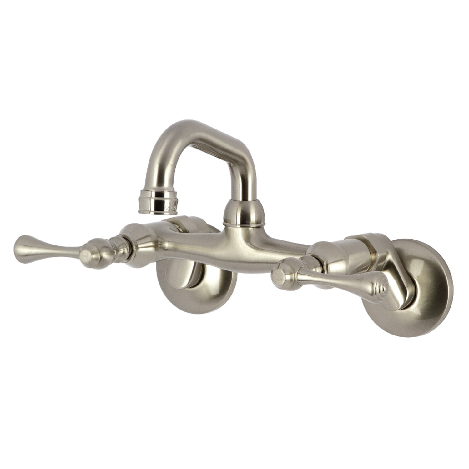 Kingston Brass KS312SN Kingston Wall Mount Bar Faucet, Brushed Nickel ...