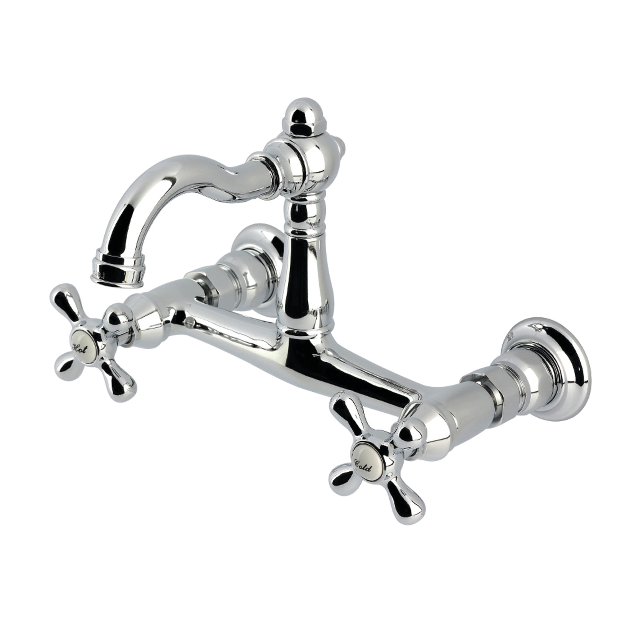 Kingston Brass KS3251AX Vintage Double-Handle Wall-Mount Bridge Kitchen ...
