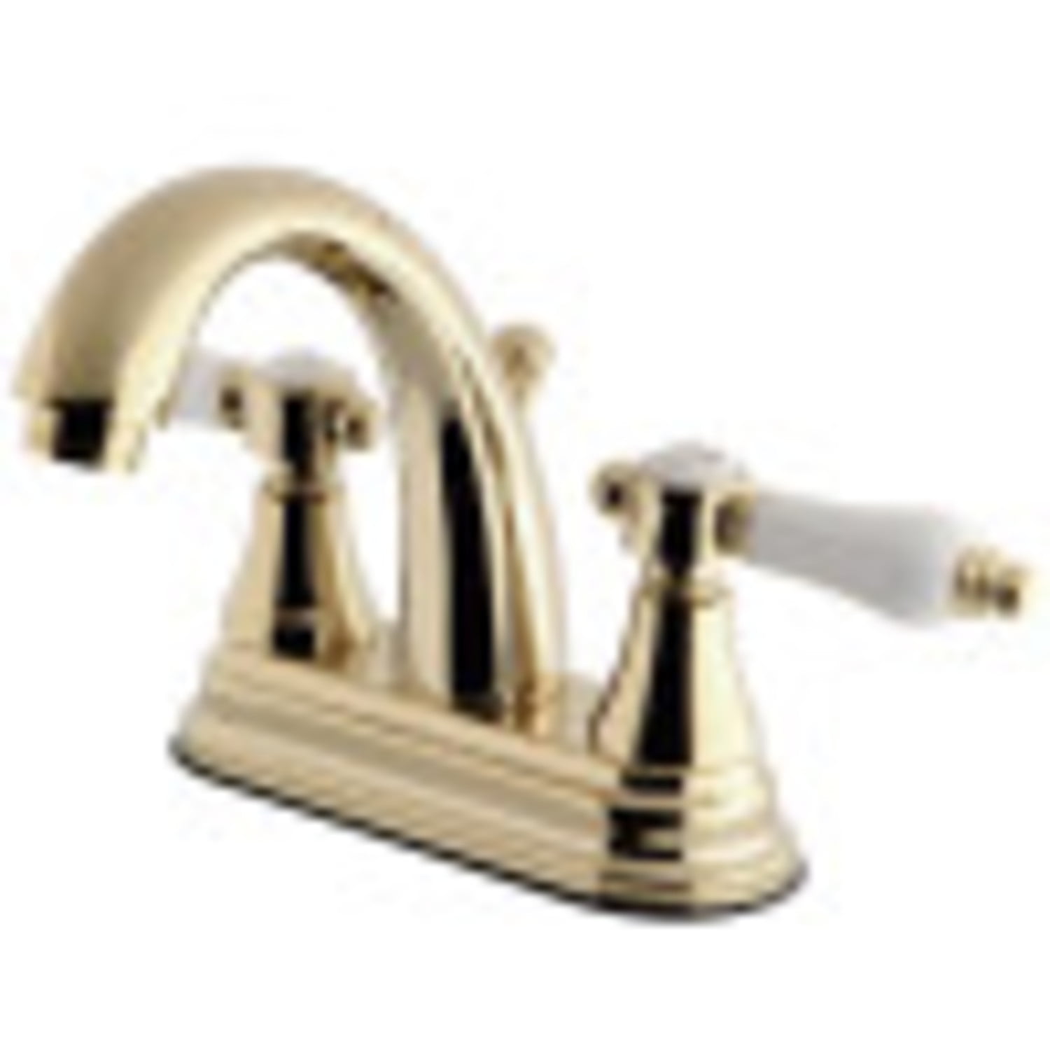 Kingston Brass KS7612BPL 4 in. Centerset Bathroom Faucet, Polished ...