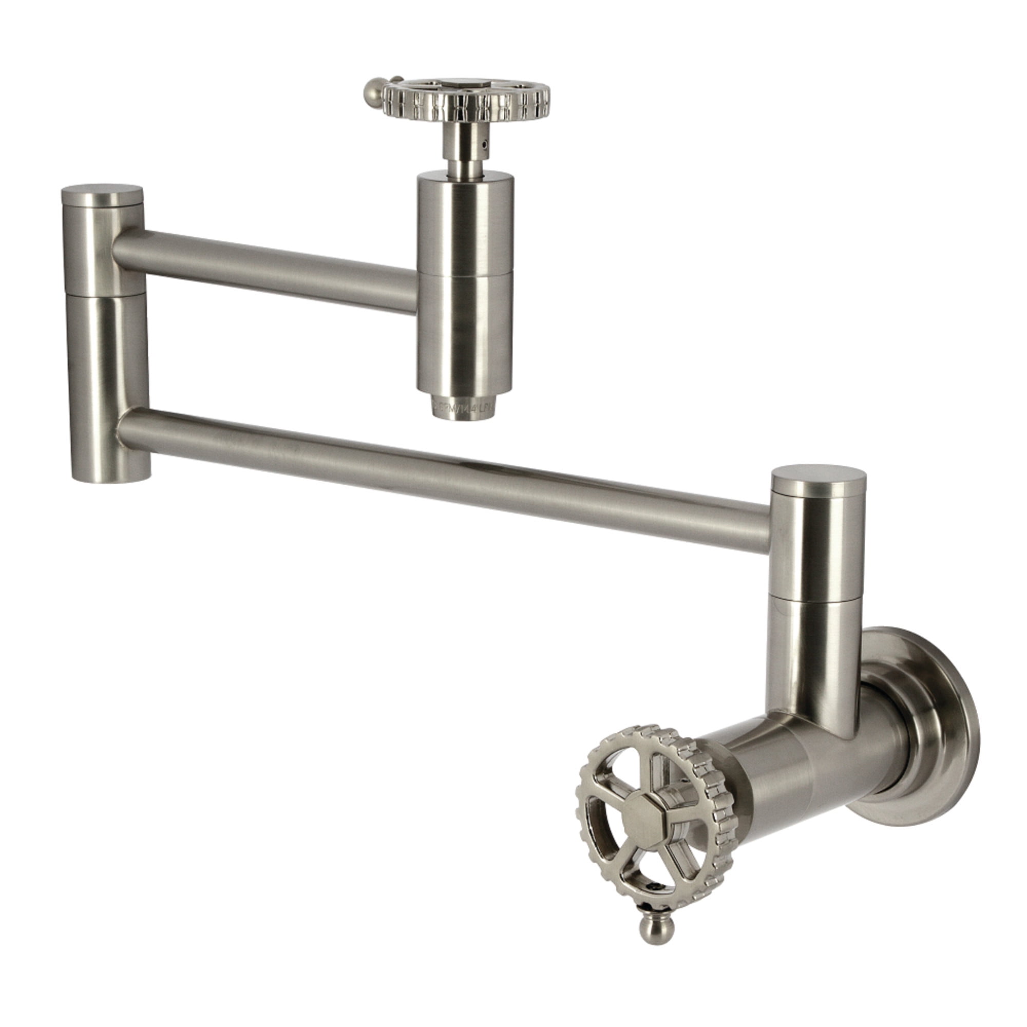 Kingston Brass KS8108CG Fuller Wall Mount Pot Filler Faucet, Brushed ...