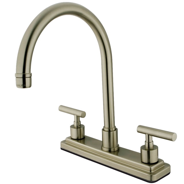 Kingston Brass KS8798CMLLS Manhattan Centerset Kitchen Faucet, Brushed ...