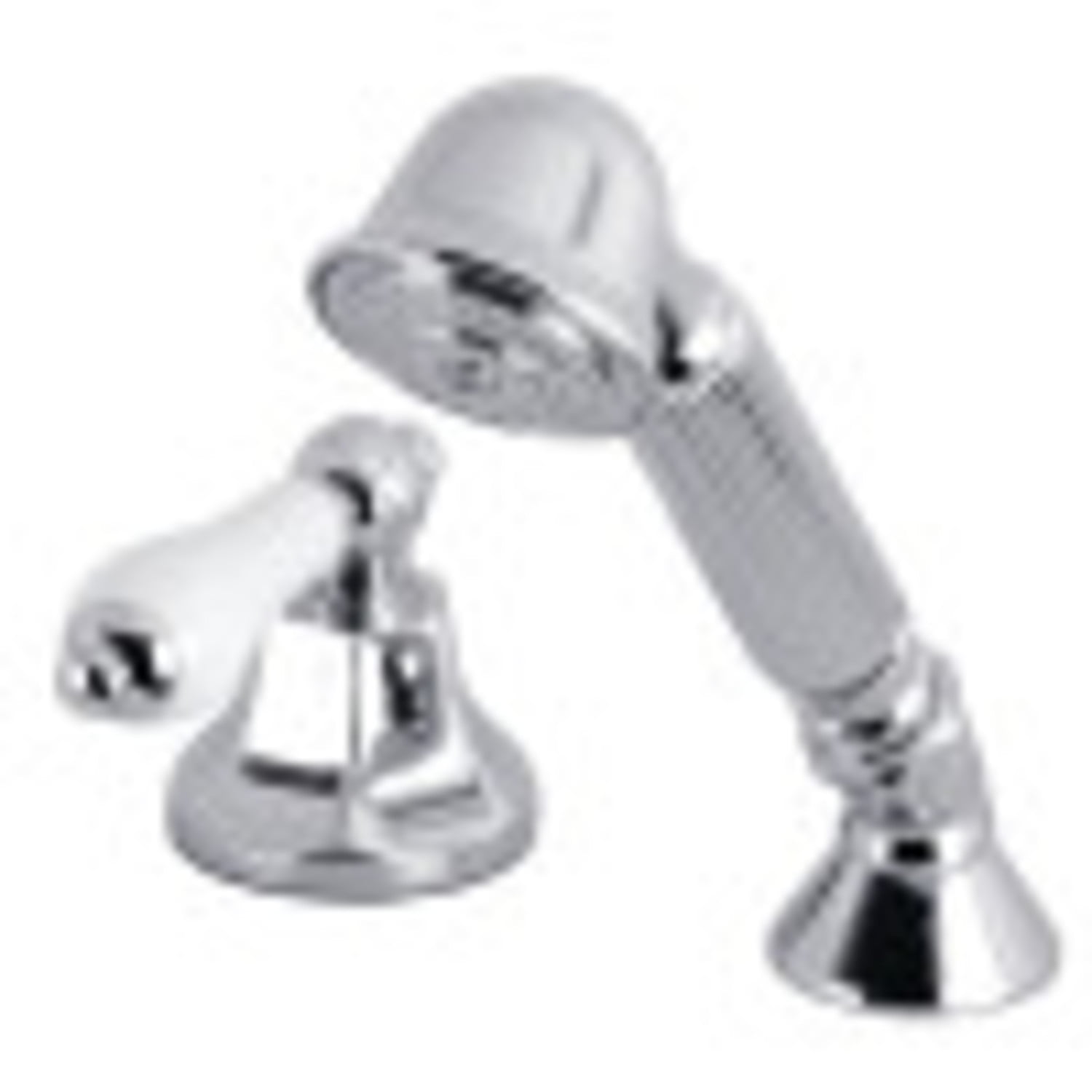 Kingston Brass KSK4301PLTR Deck Mount Hand Shower with Diverter for ...