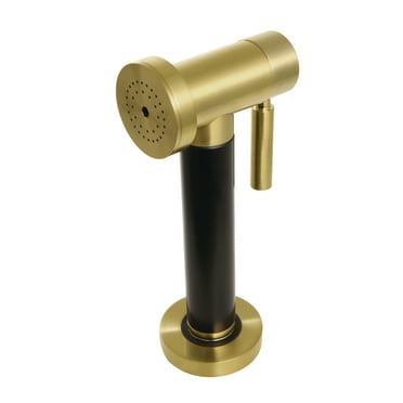 Kingston Brass CCRP61K0 Brass Kitchen Faucet Side Sprayer in Matte ...