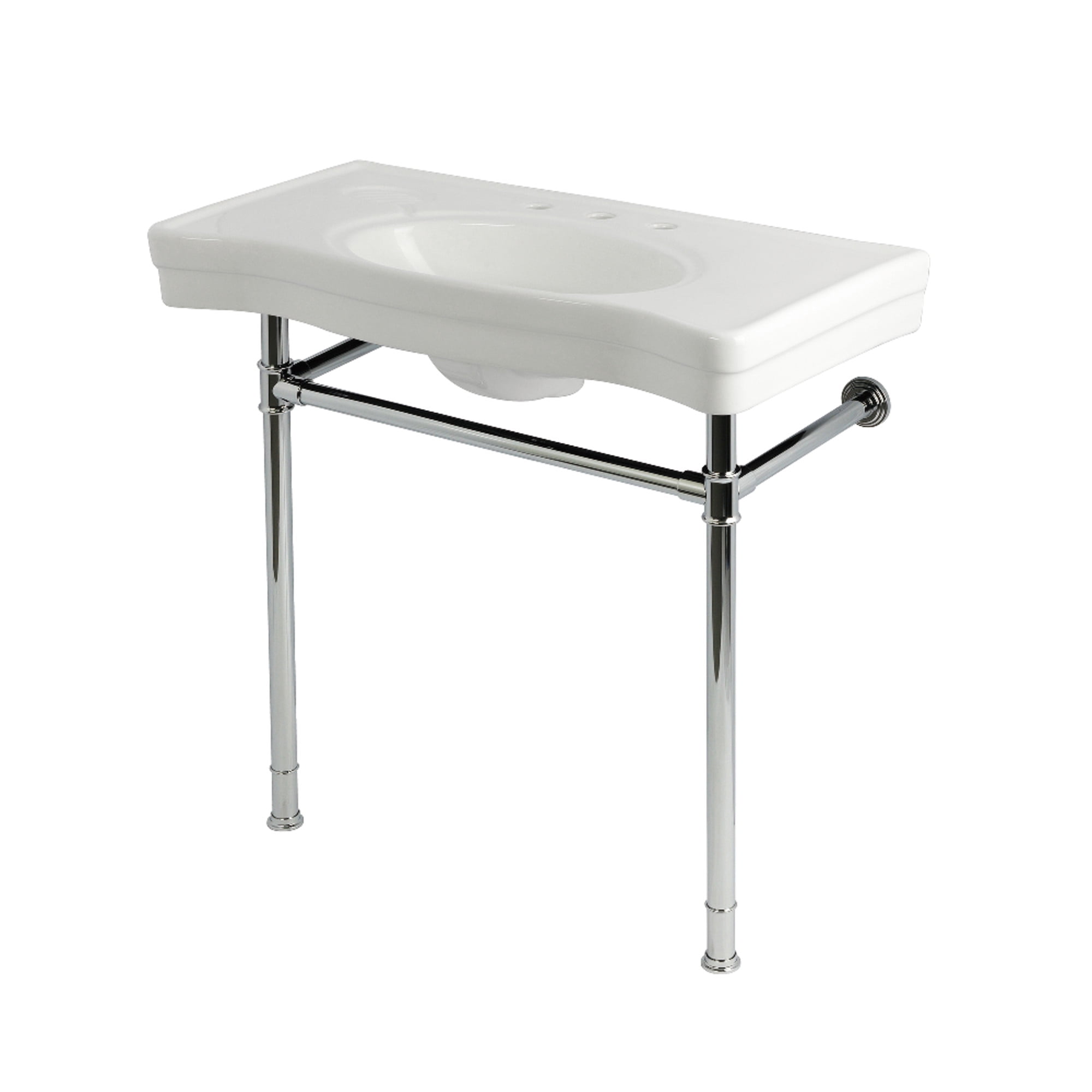 Kingston Brass KVPB36198W381 Imperial 36" Ceramic Console Sink with ...