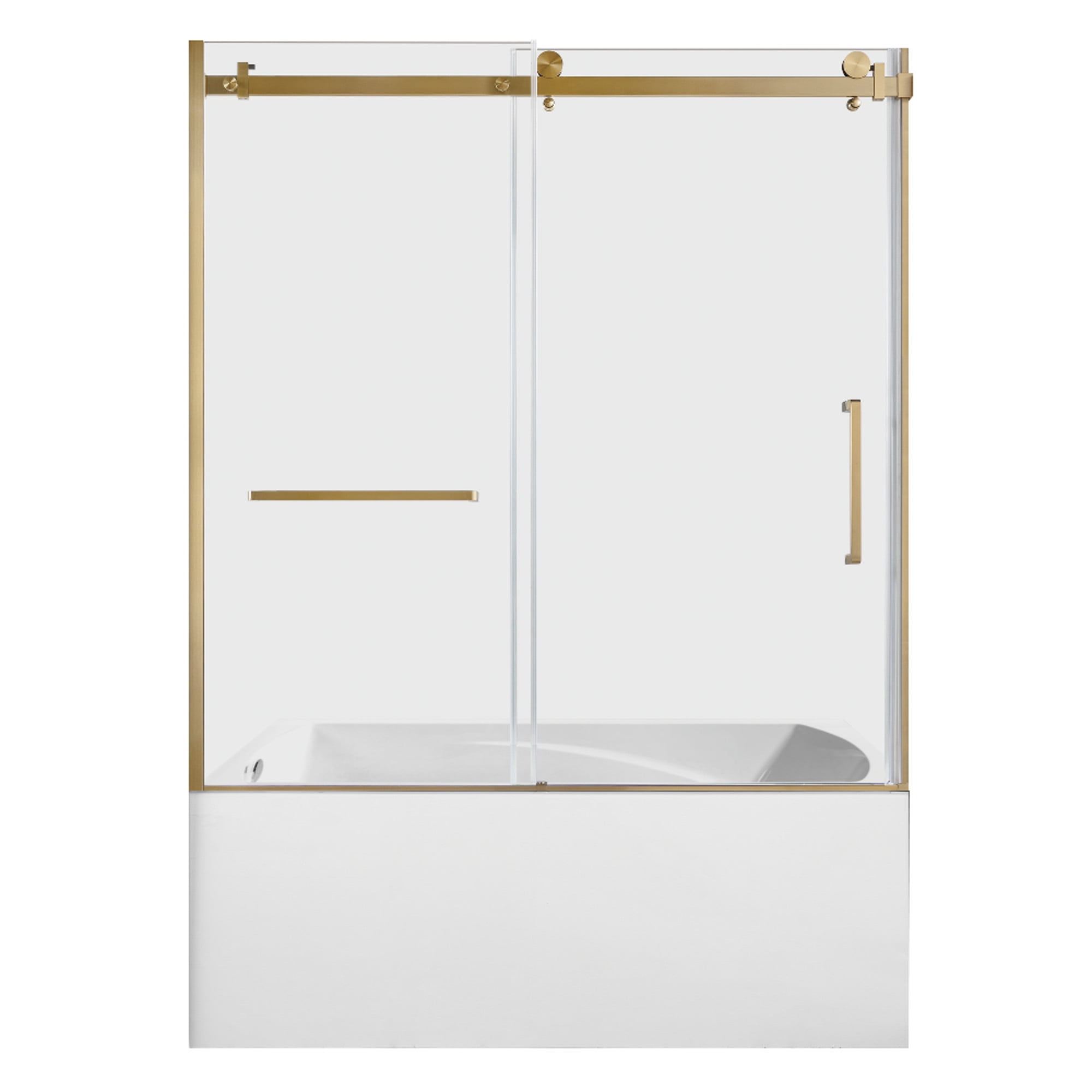 Kingston Brass KVTAM6032L217 60-Inch Acrylic Rectangular 3-Wall Alcove ...