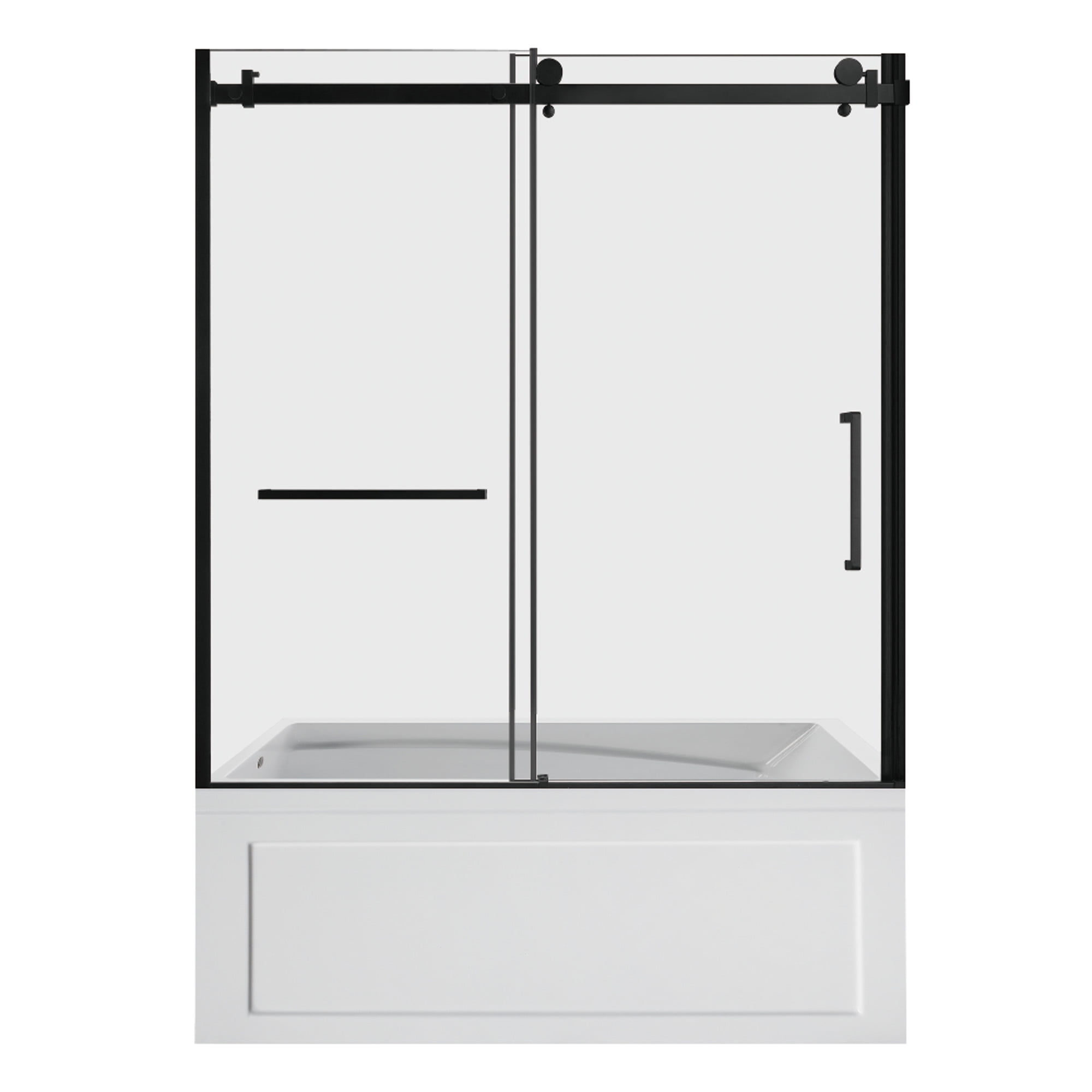 Kingston Brass KVTAM6032L22B0 60-Inch Acrylic Rectangular 3-Wall Anti ...