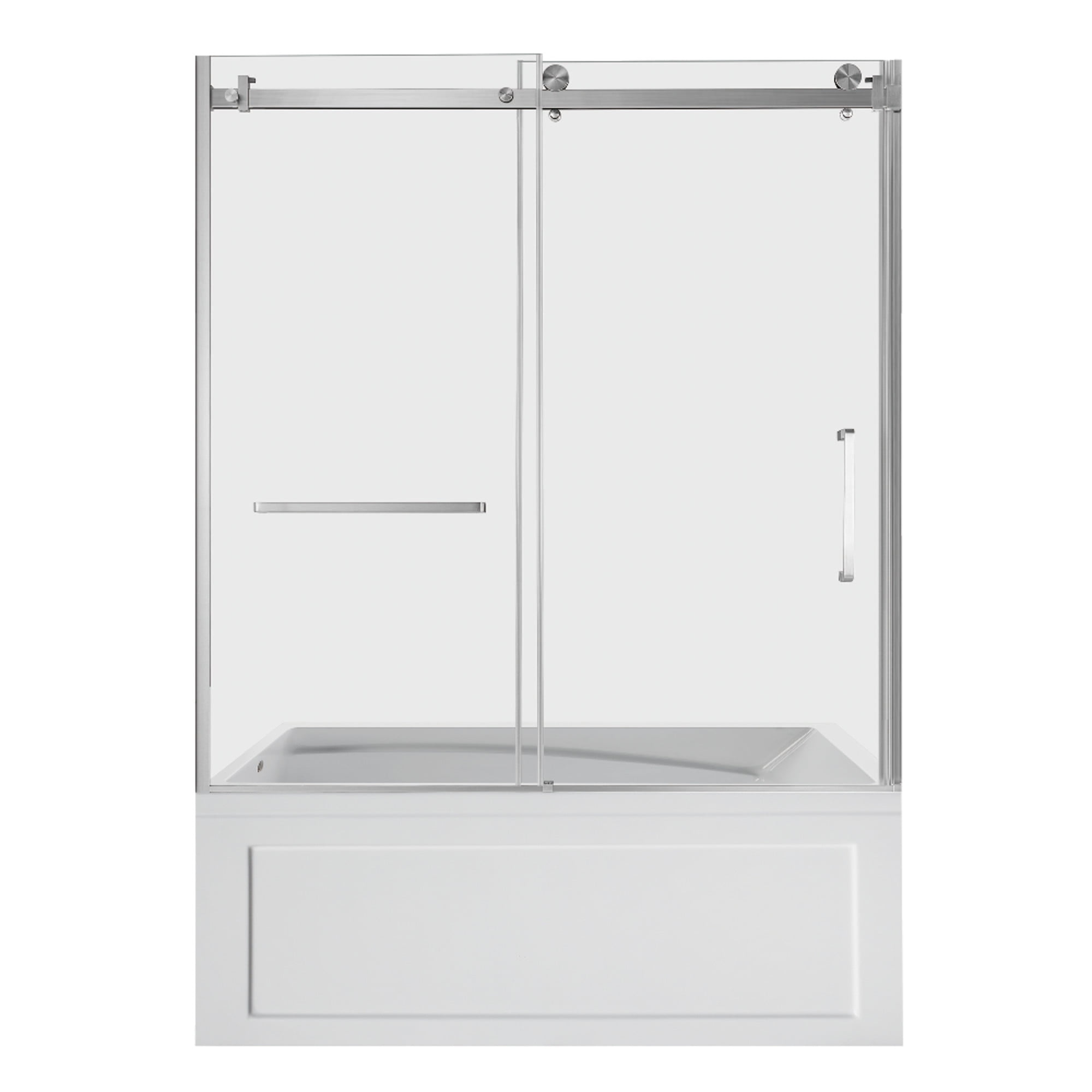 Kingston Brass KVTAM6032L22B8 60-Inch Acrylic Rectangular 3-Wall Anti ...