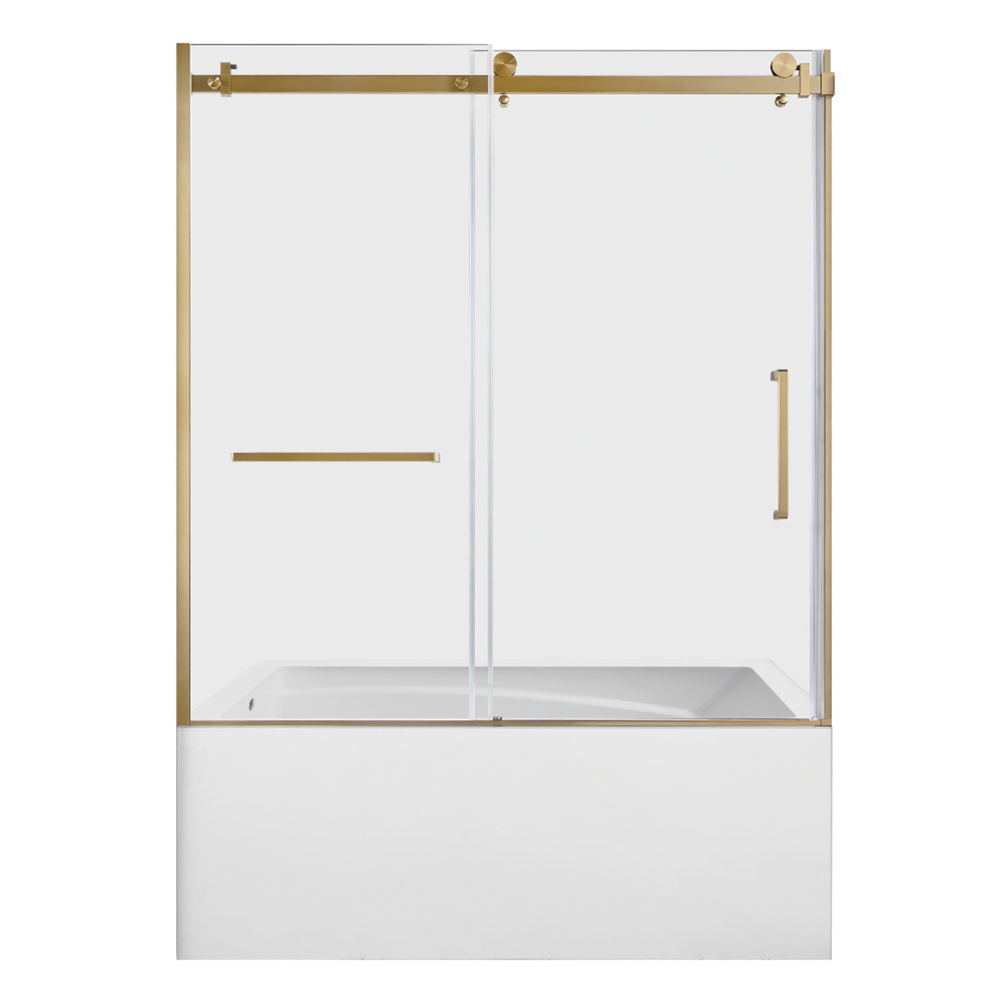 Kingston Brass KVTAM6032L22D7 60-Inch Acrylic Rectangular 3-Wall Anti ...