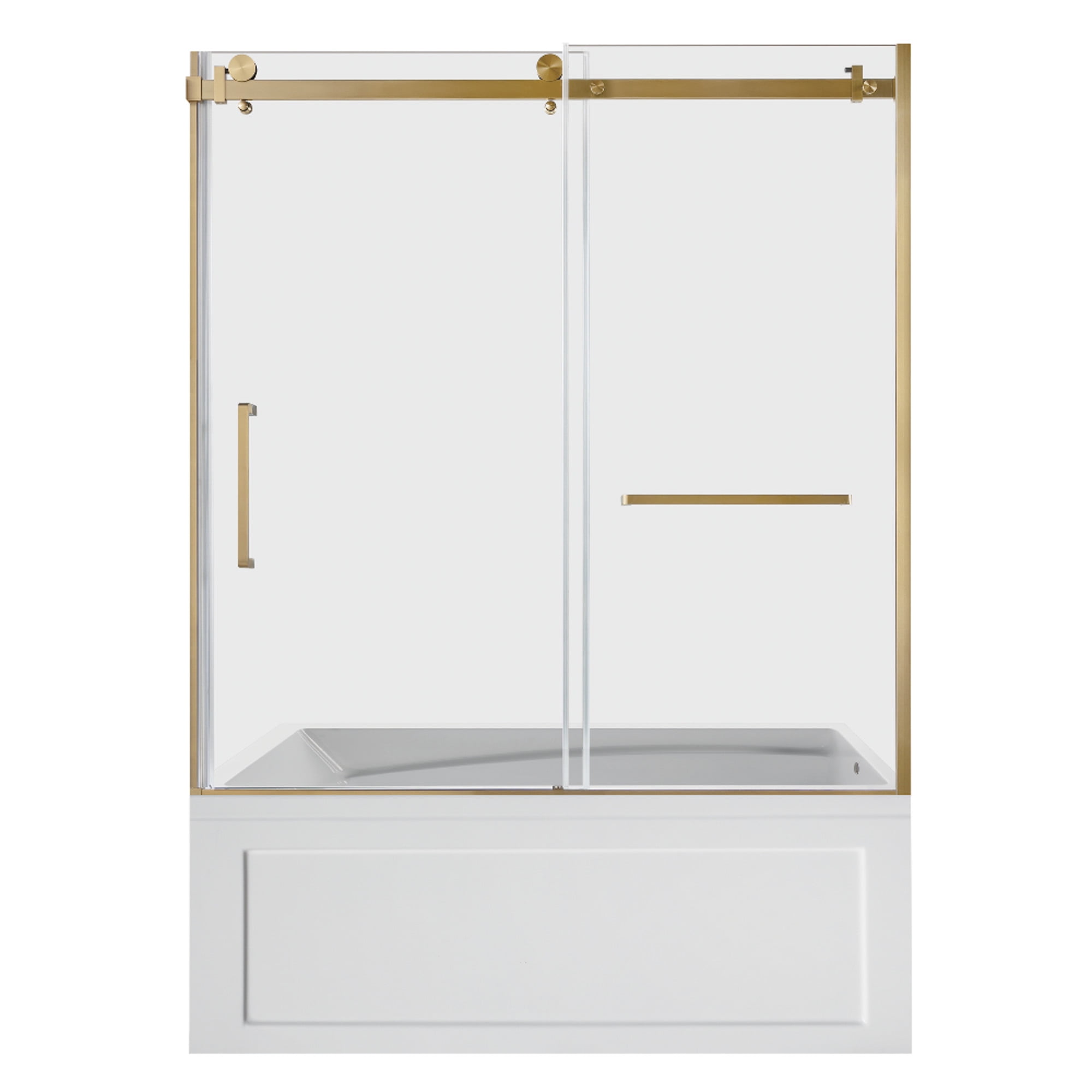 Kingston Brass KVTAM6032R22B7 60-Inch Acrylic Rectangular 3-Wall Anti ...
