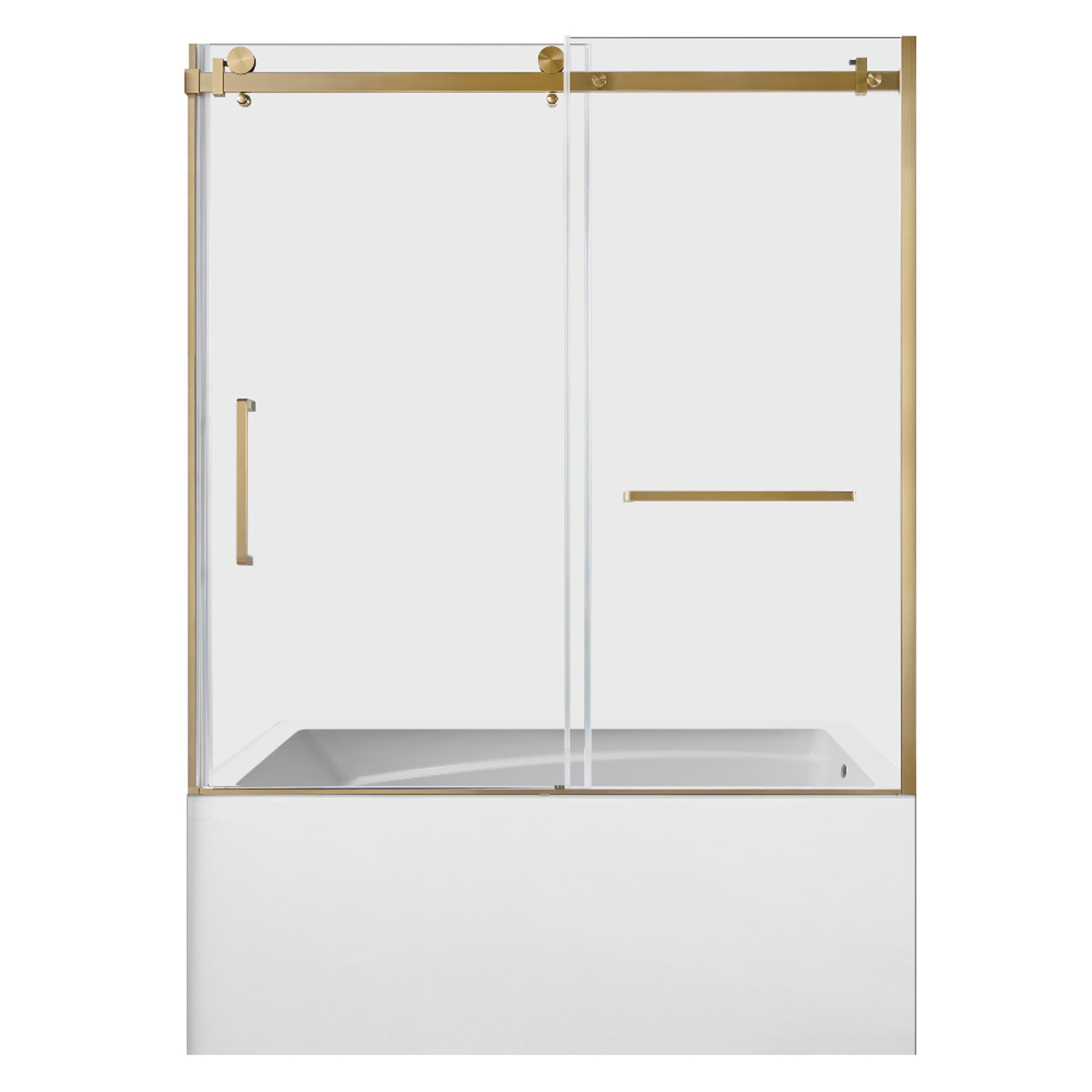 Kingston Brass KVTAM6032R22D7 60-Inch Acrylic Rectangular 3-Wall Anti ...