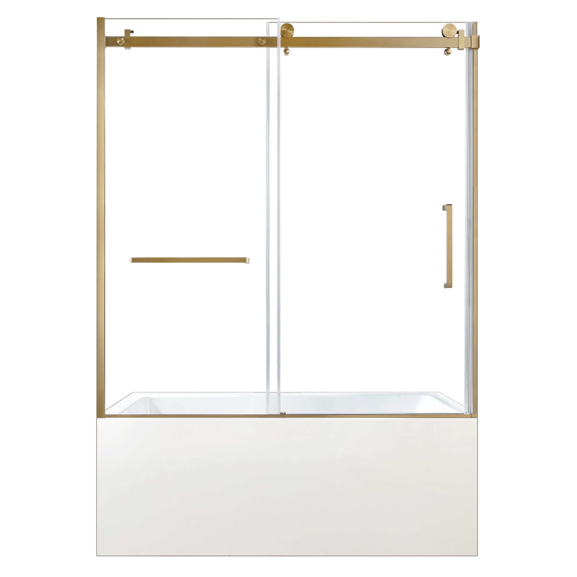 Kingston Brass KVTAP6031L22T7 60-Inch Acrylic Rectangular 3-Wall Anti ...