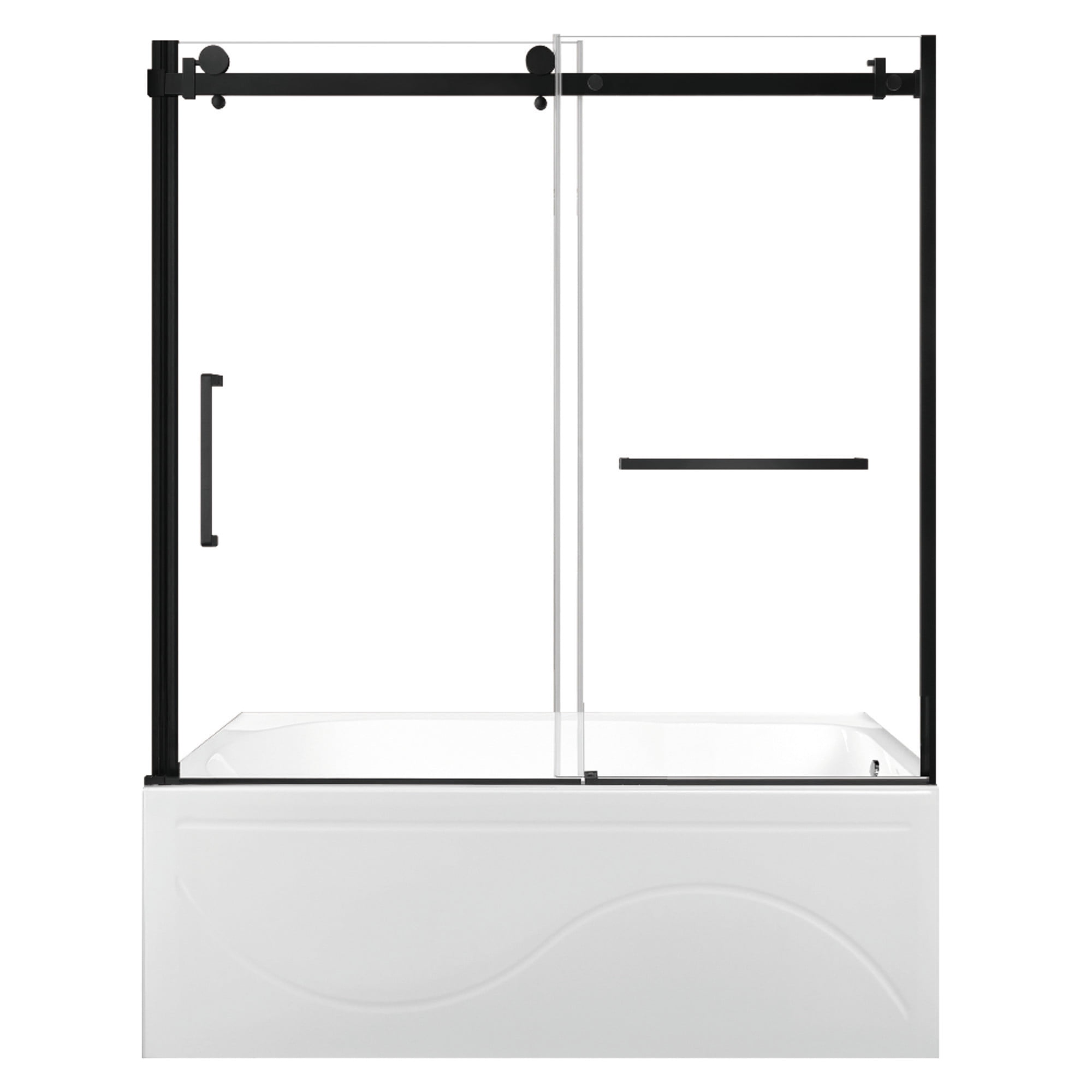 Kingston Brass KVTAP603216R0 60-Inch Acrylic Rectangular 3-Wall Anti ...